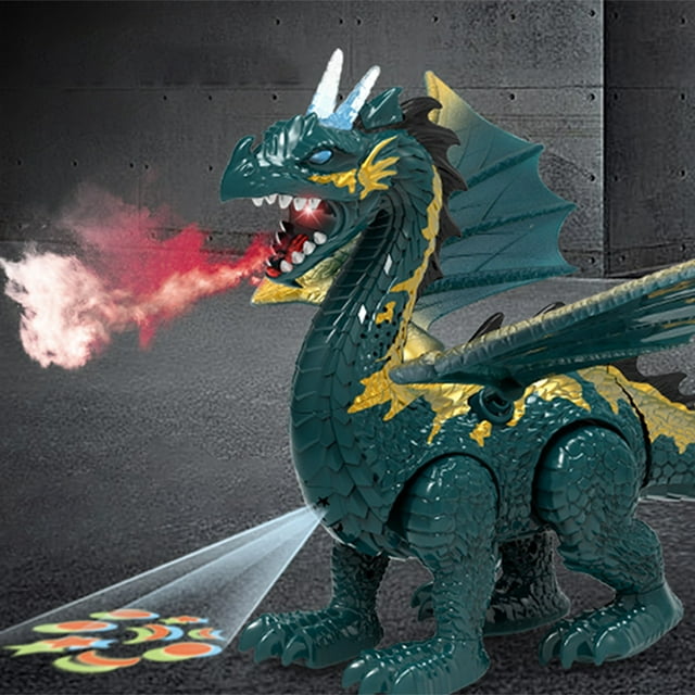 Herrnalise Mist Spraying Robot Dragon Toy - Walking Dinosaur Fire ...