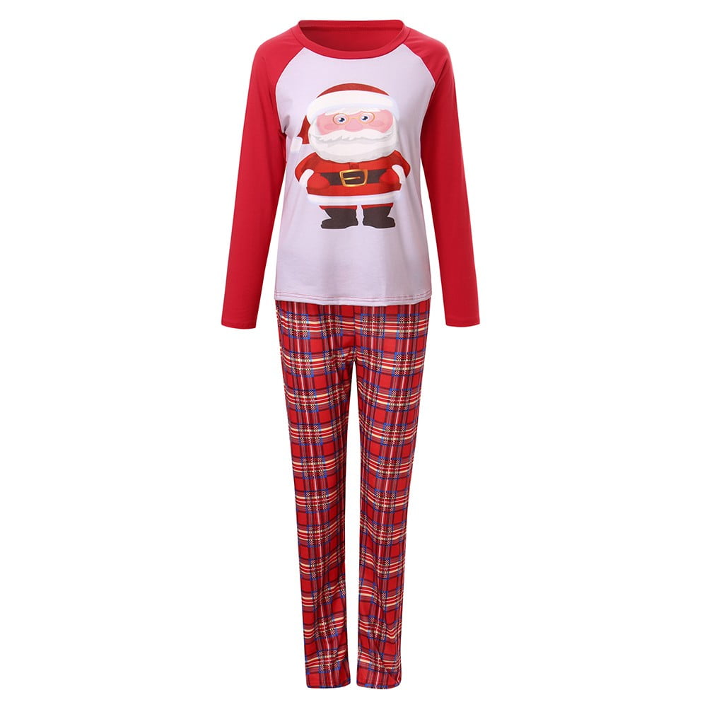 Herrnalise Mom Santa Claus Tops Blouse Pants Family Pajamas Sleepwear ...