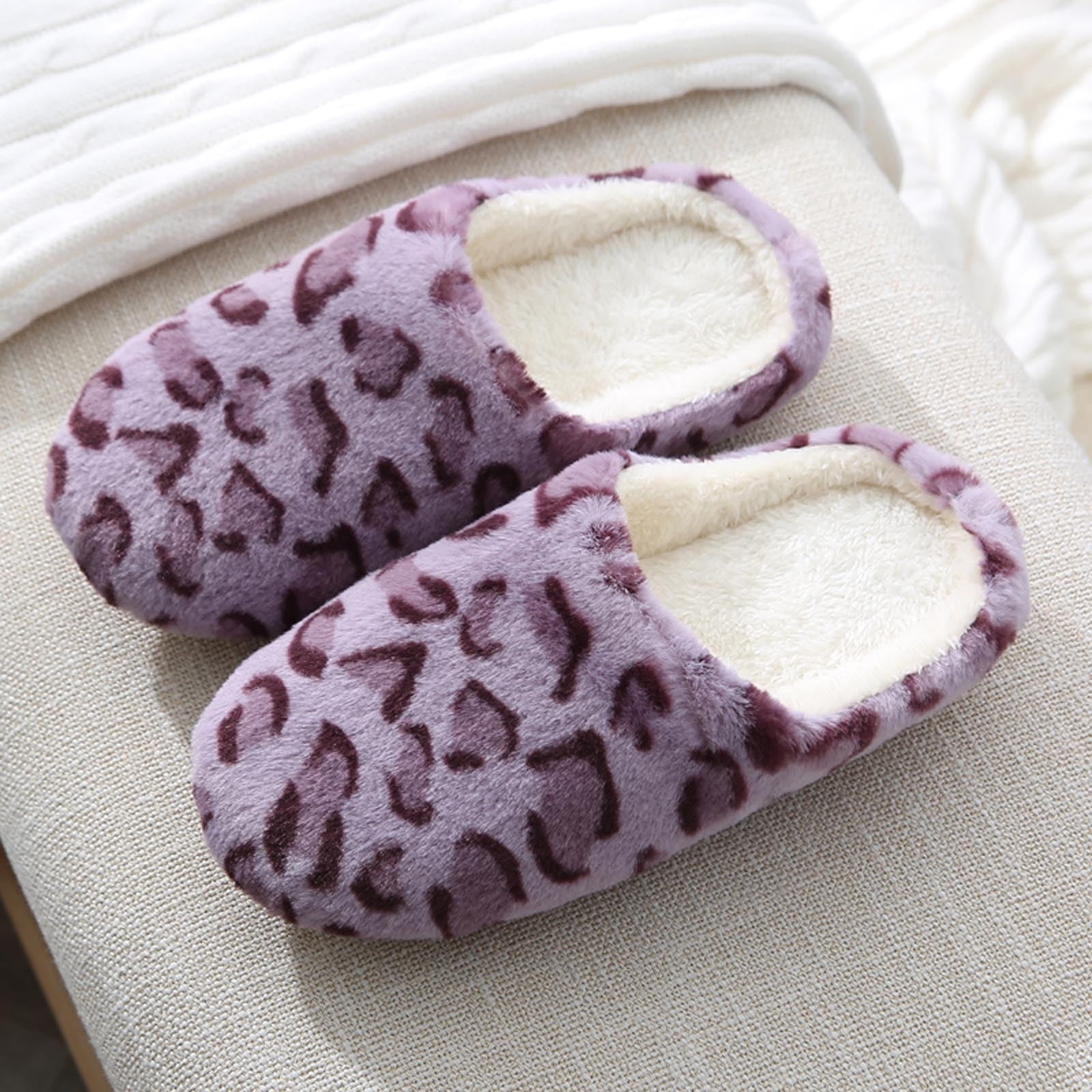 Herrnalise Soft Sole Suede House Slippers for Adults, Non-slip Indoor ...