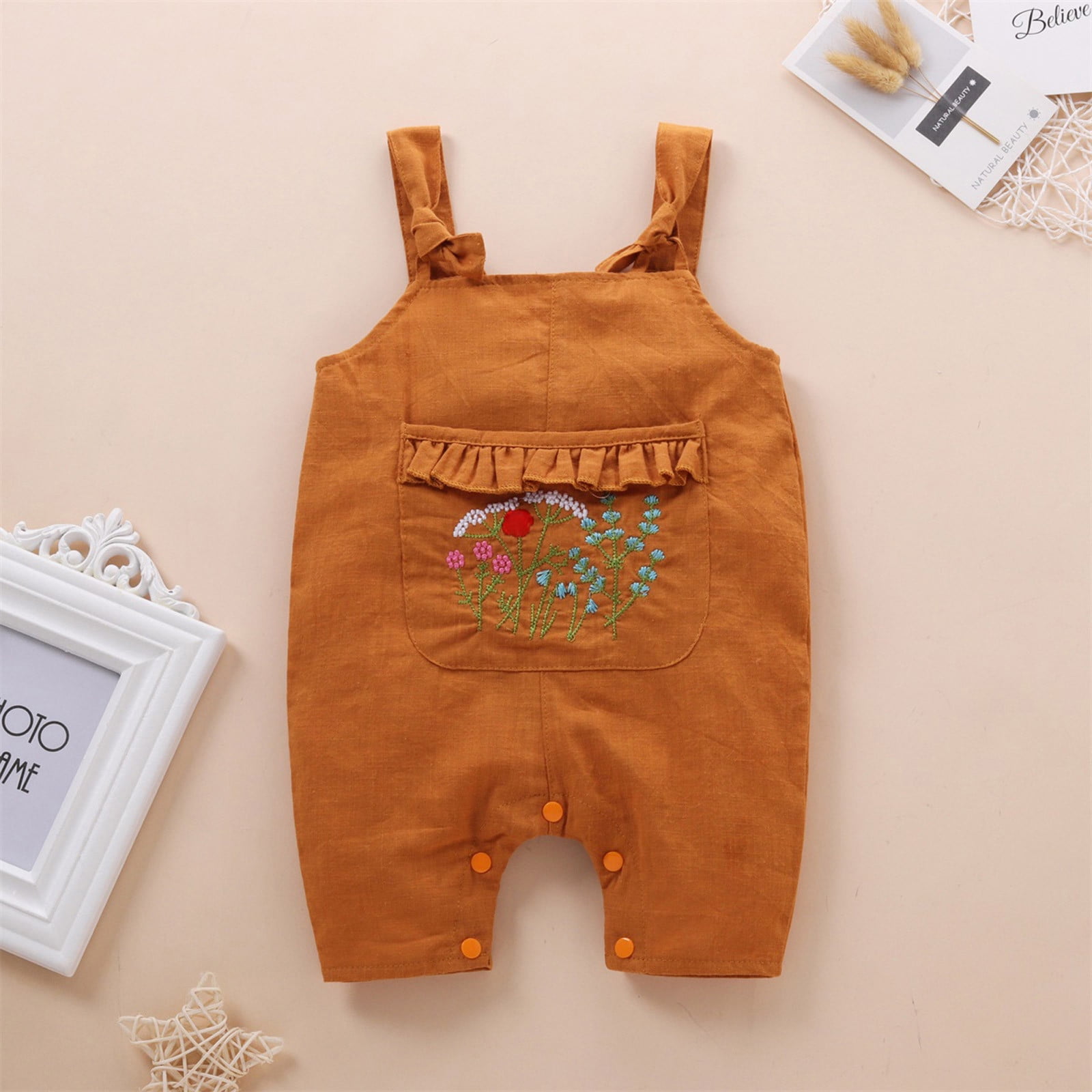 SDJMa Newborn Infant Baby Boys Girls Cute Embroider Suspender Trousers ...