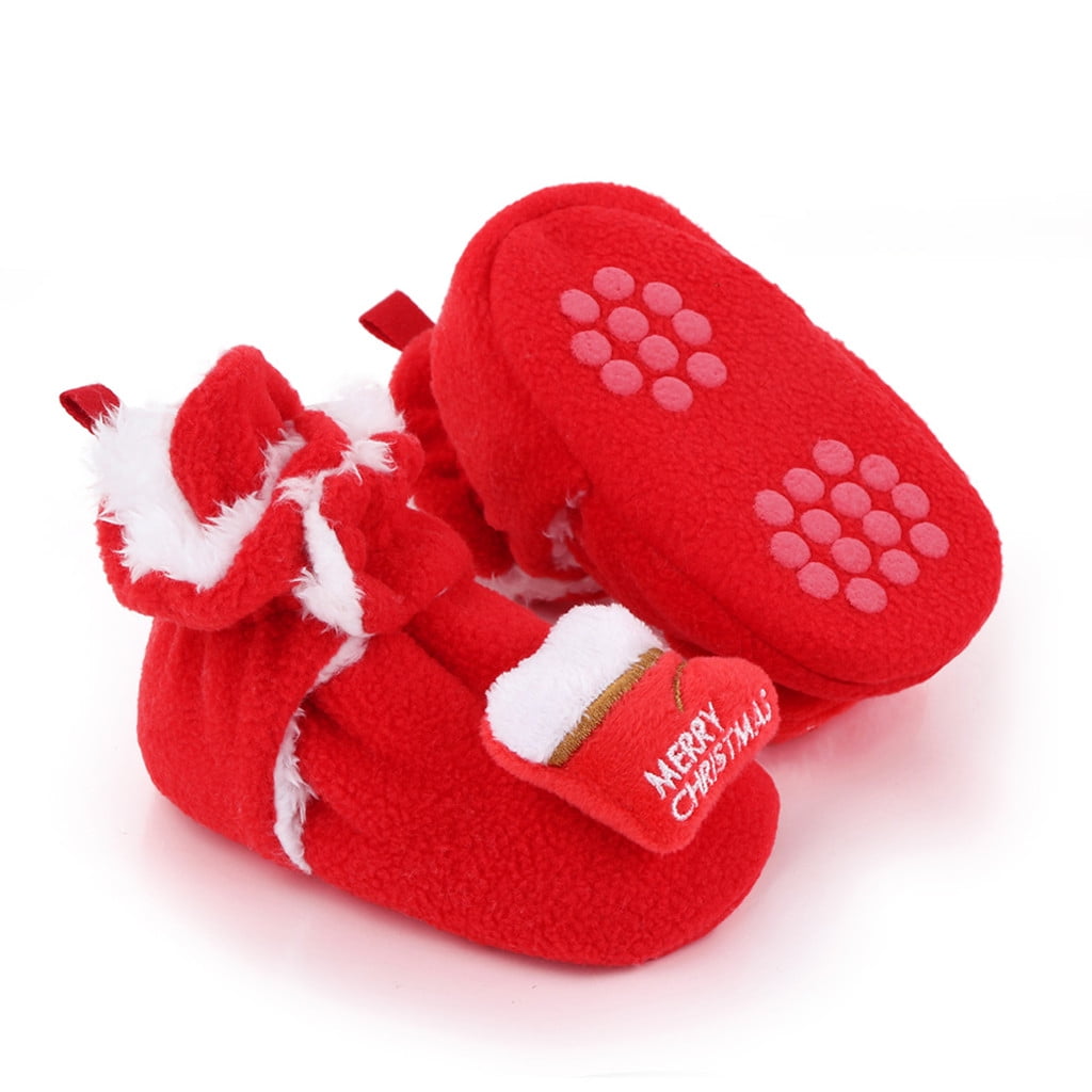 Herrnalise Newborn Infant Baby Girls Christmas Shoes Footwear Crib Warm ...