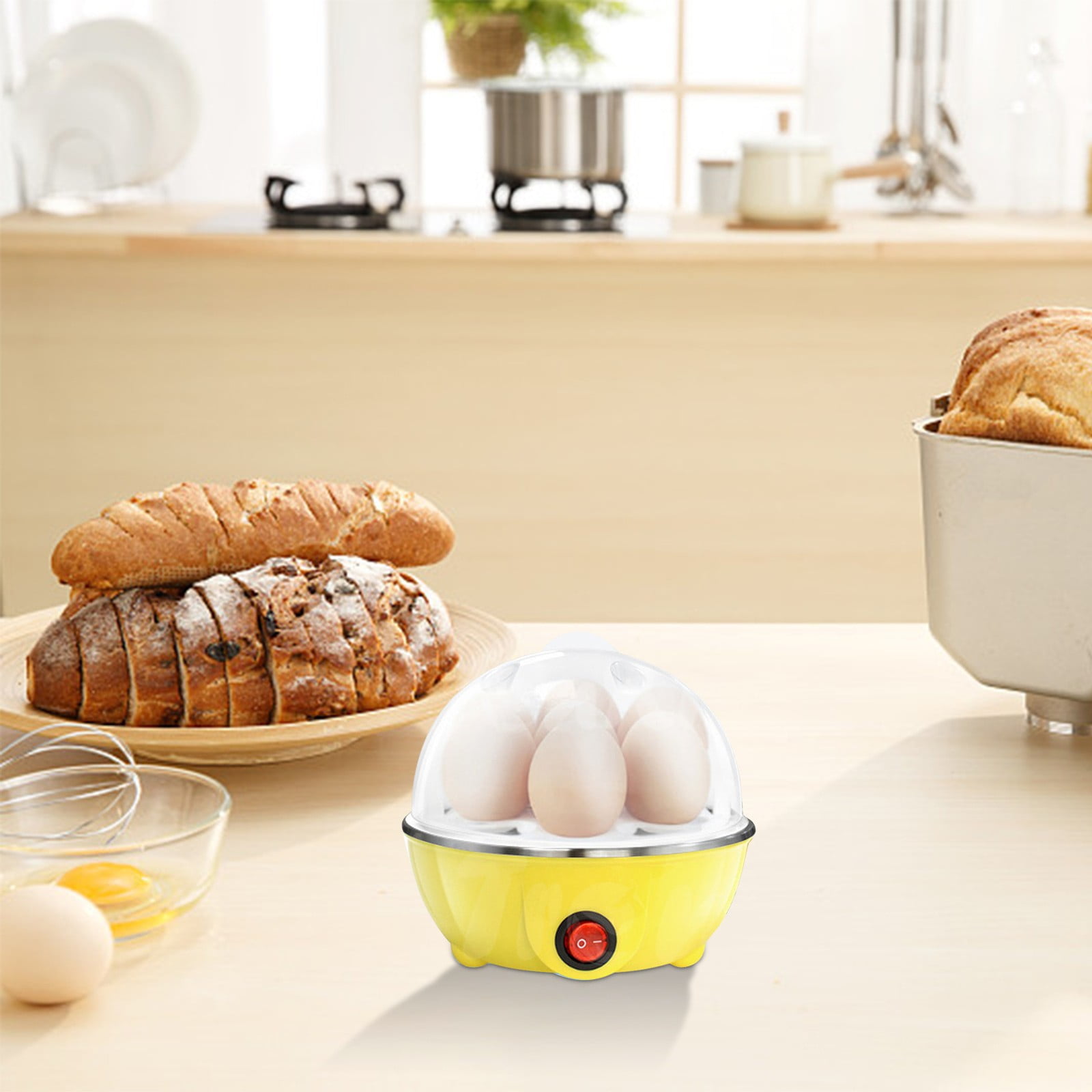 Herrnalise Overly Easy Egg Cooker,Steamer and Electric Egg Poacher,XL ...