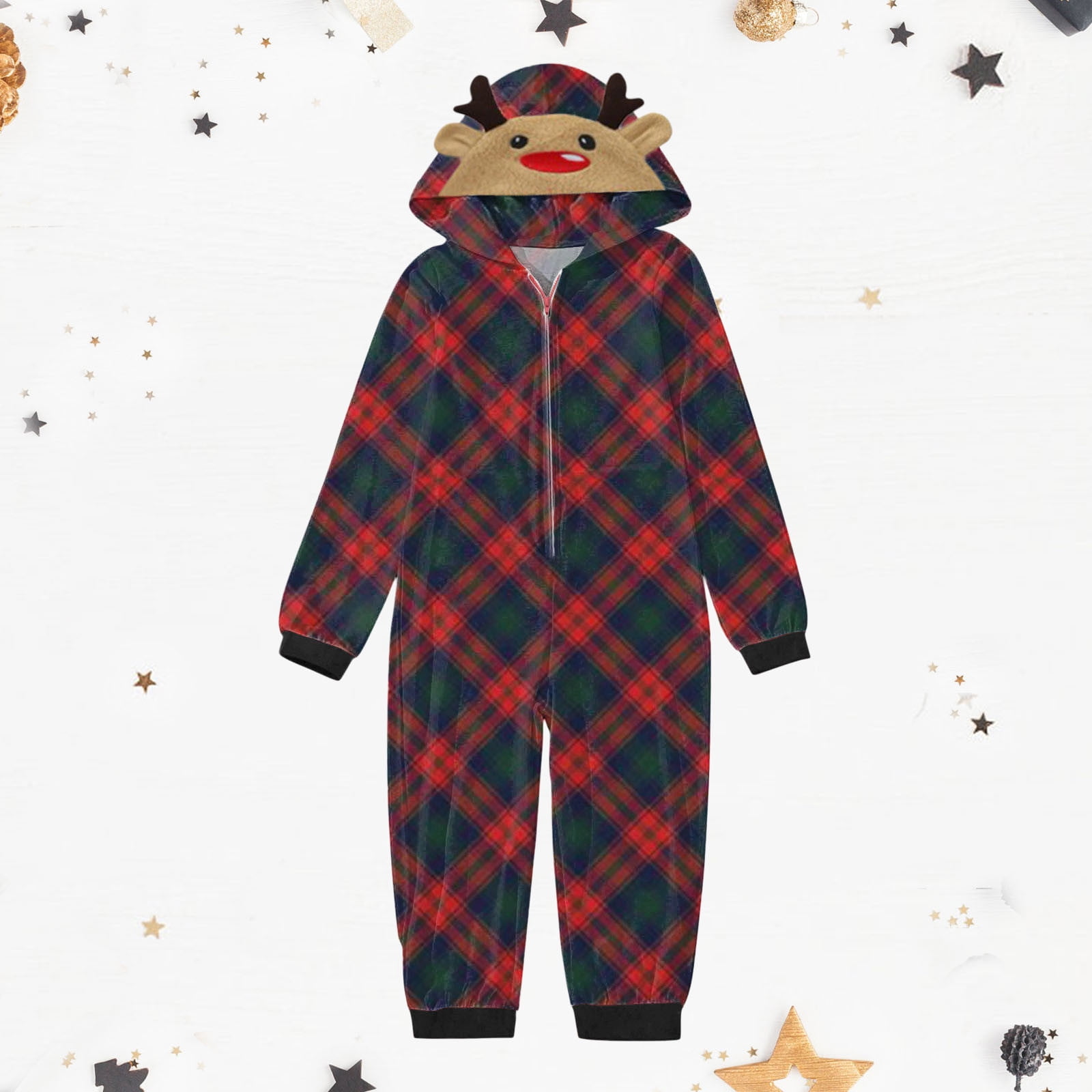 Herrnalise Parent-child Warm Halloween Set Printed Home Wear Hoodid ...