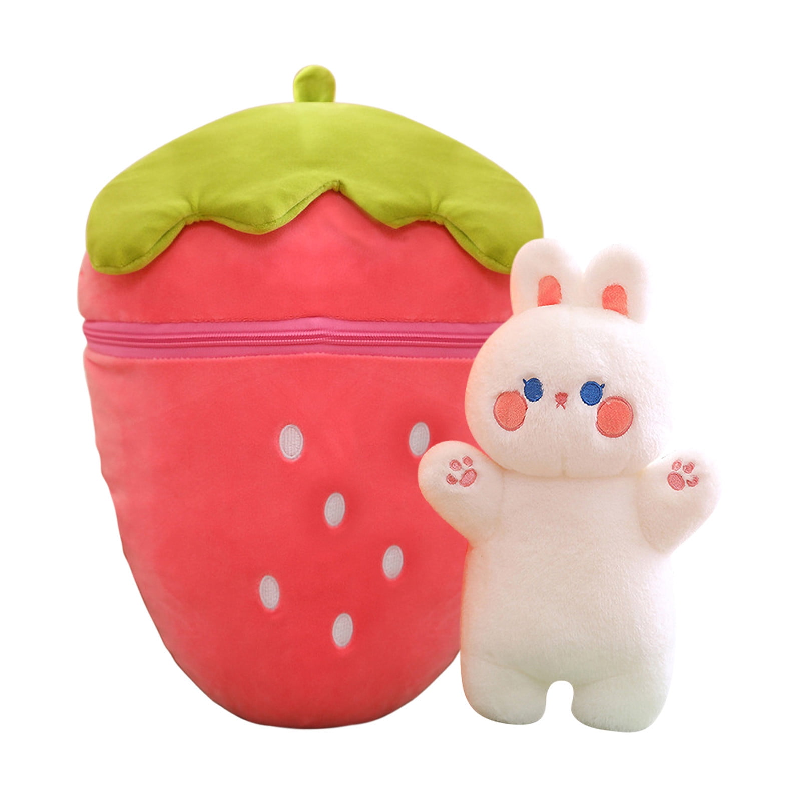 Herrnalise Plush Toy Bunny Doll Strawberry Doll for Toddler 2-8 Easter ...