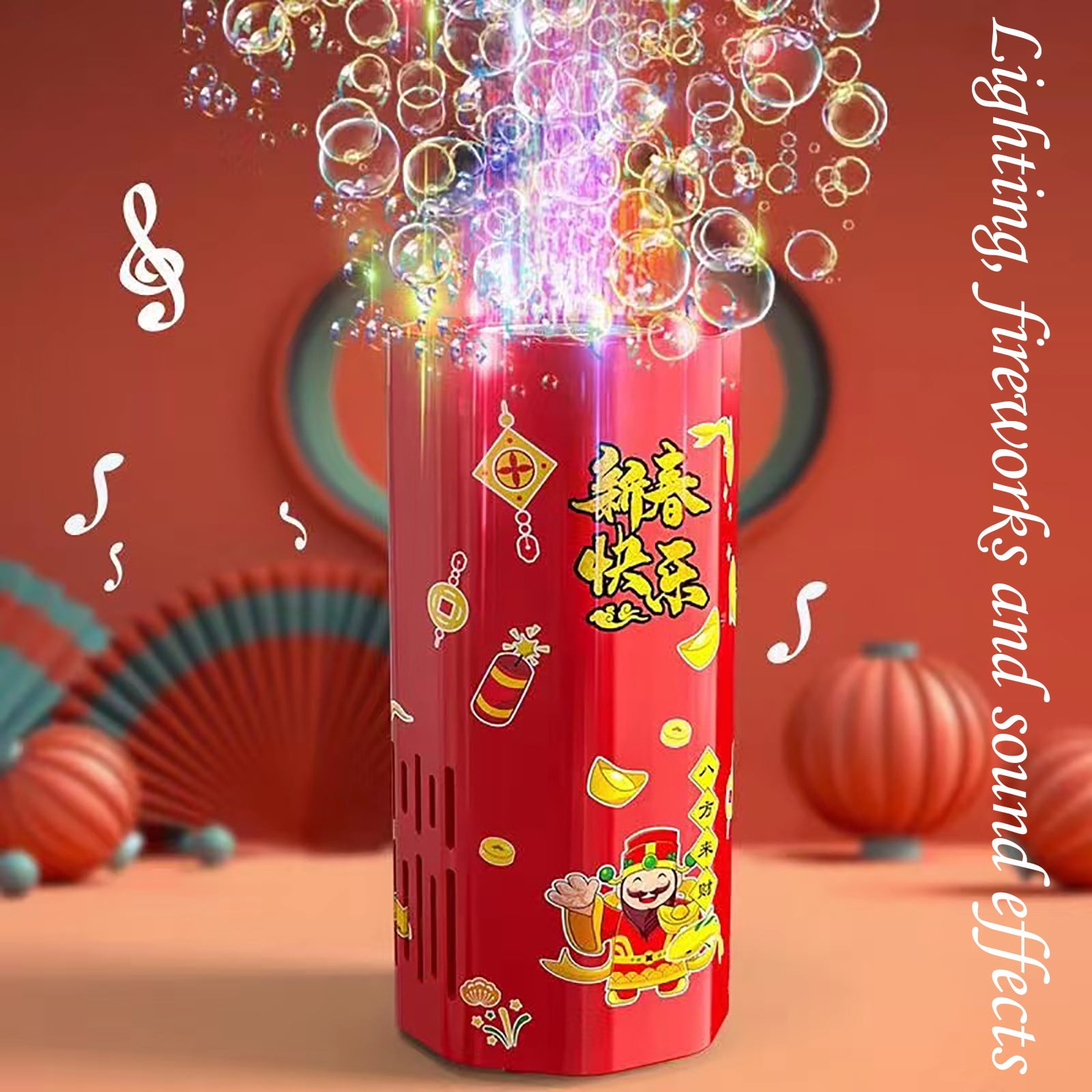 Herrnalise Portable Fireworks Bubble Machine - New Year Fireworks ...