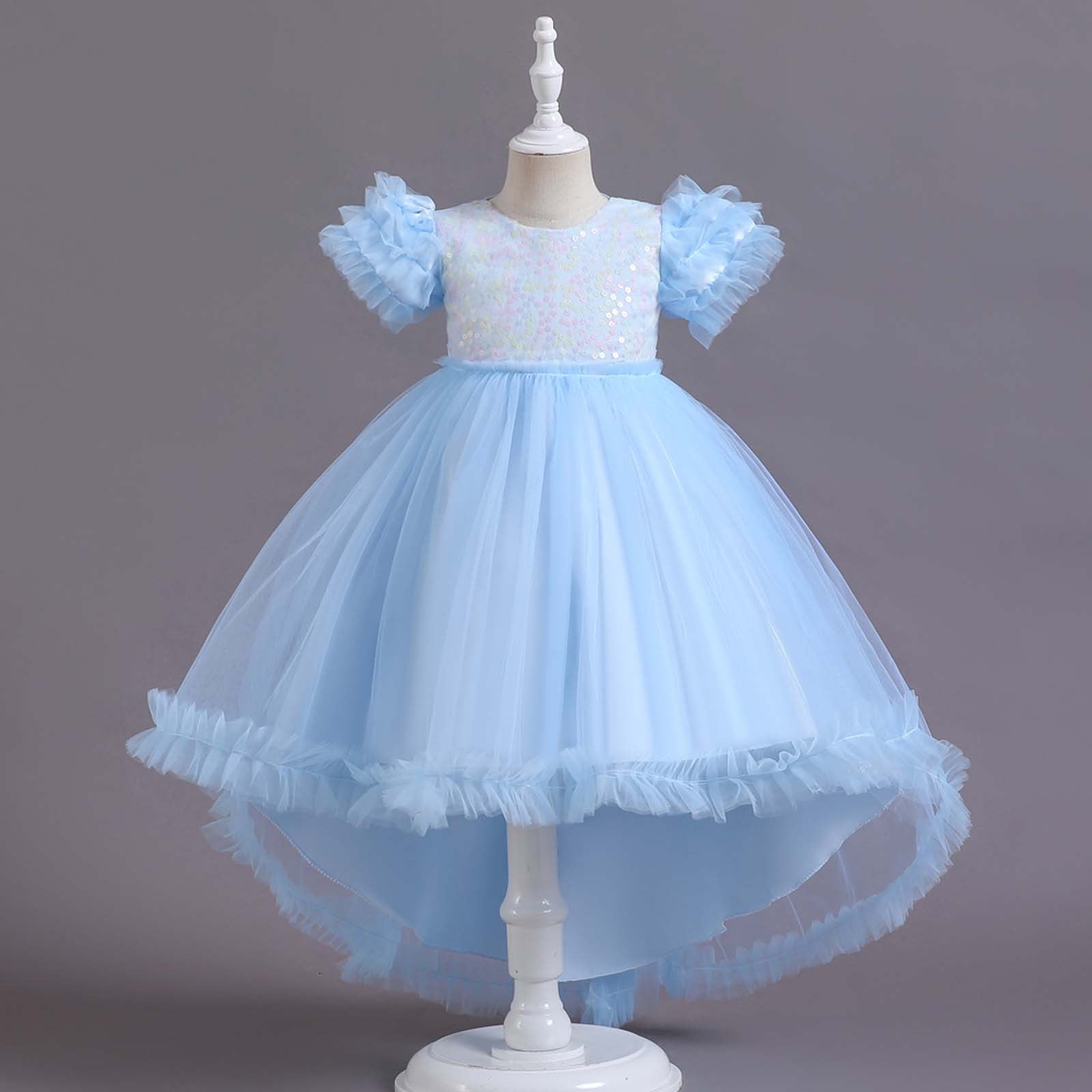 SDJMa Princess Dress Children Baby Girls Middle-aged Children's Sequin ...