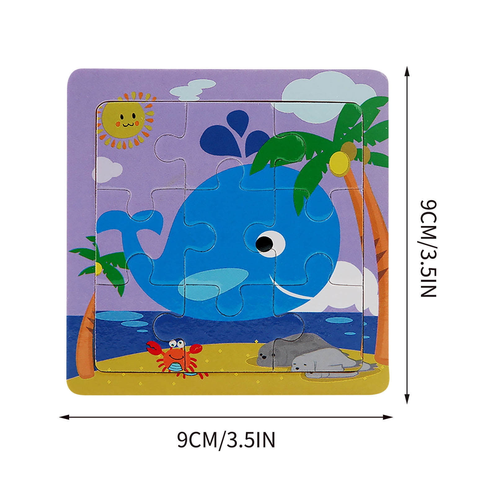 Herrnalise Puzzles Toys for Kids for Age 2-5,9 Pieces Vibrant Wooden ...