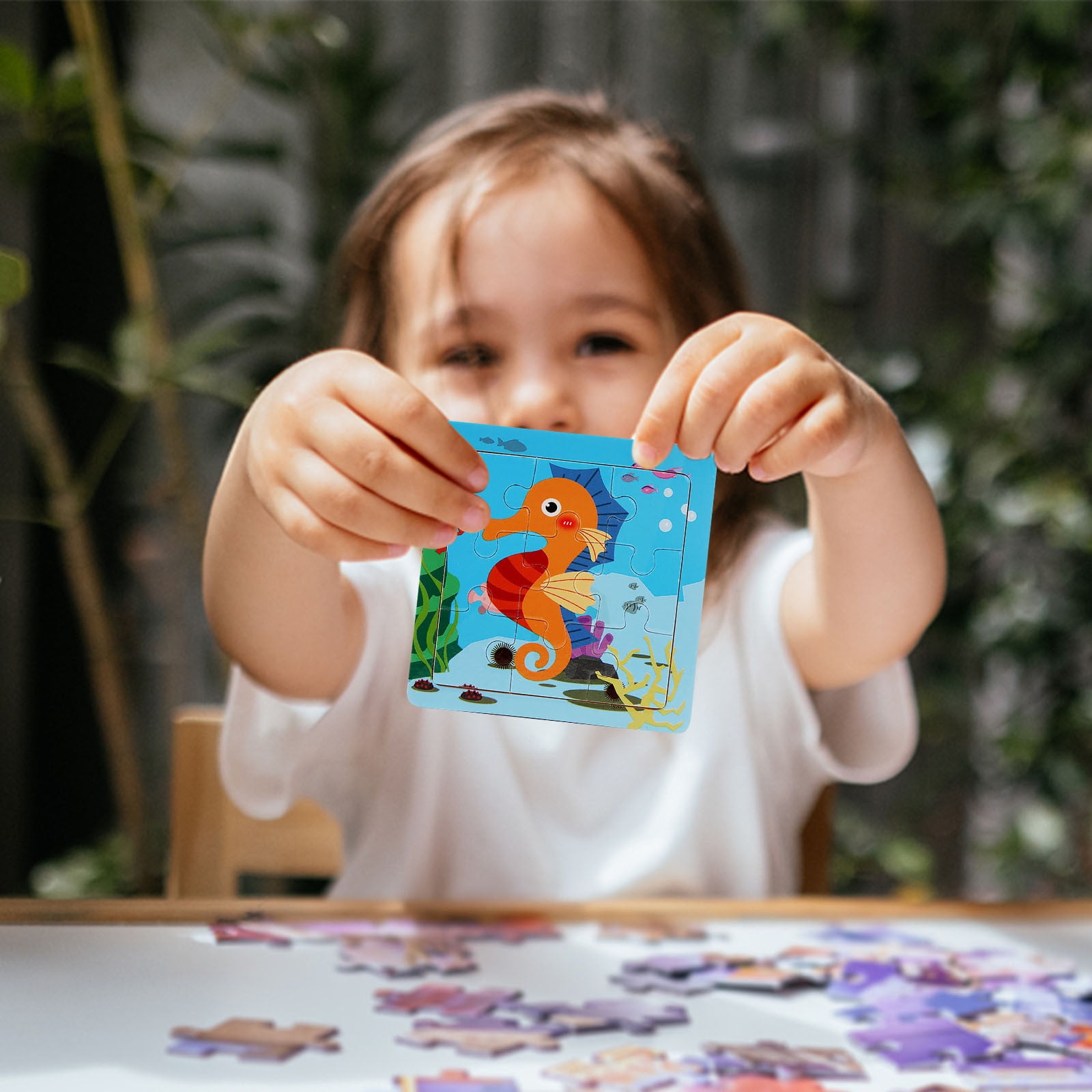 Herrnalise Puzzles Toys for Kids for Age 2-5,9 Pieces Vibrant Wooden ...