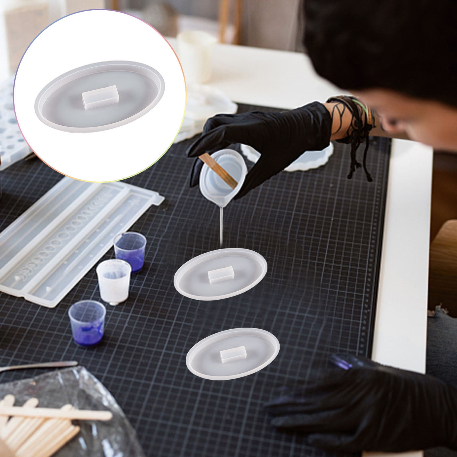 Herrnalise Resin Photo Frame Molds Large Christmas Tree Shape Silicone ...