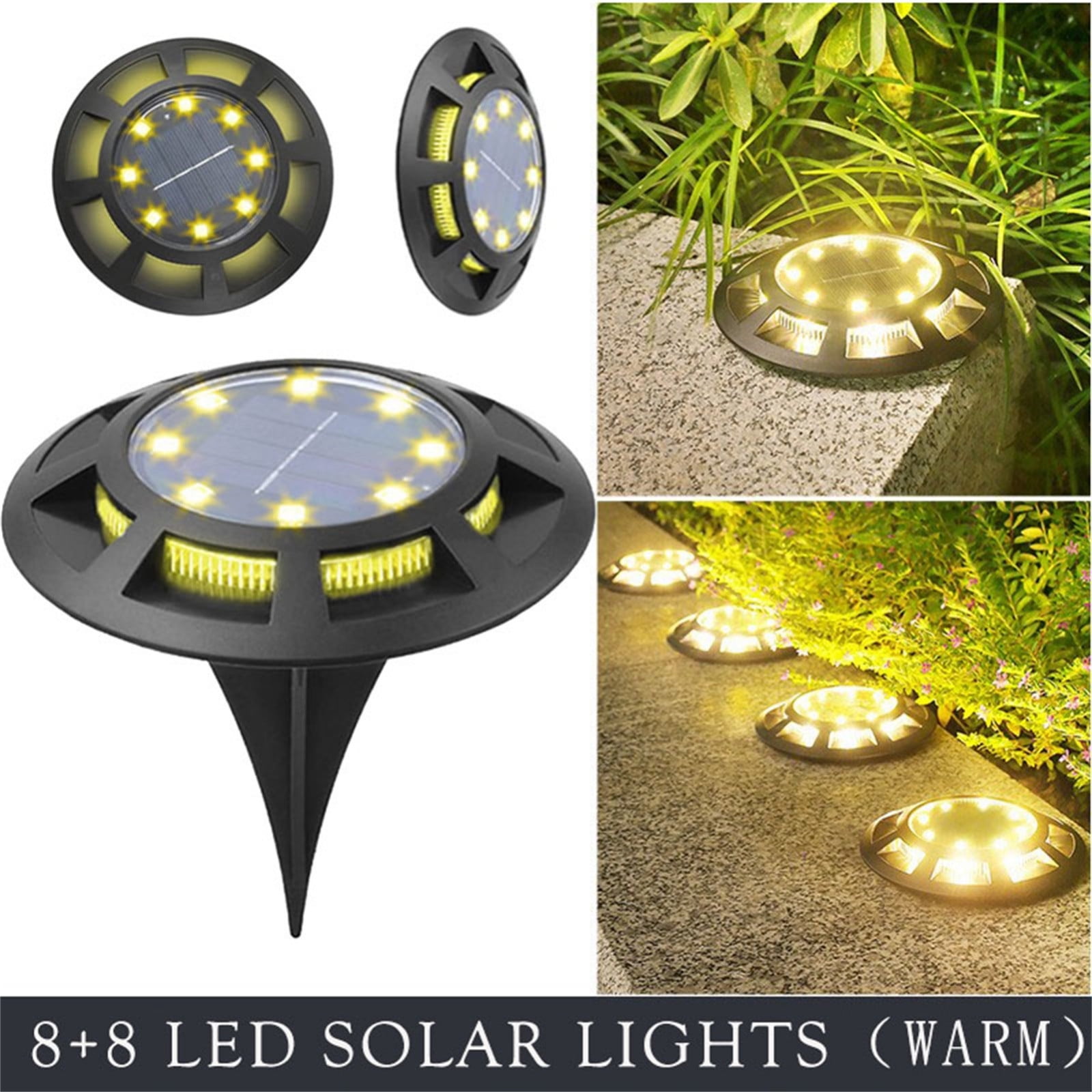 Herrnalise Solar Ground Lights-Upgraded Solar Outdoor Lights Waterproof ...