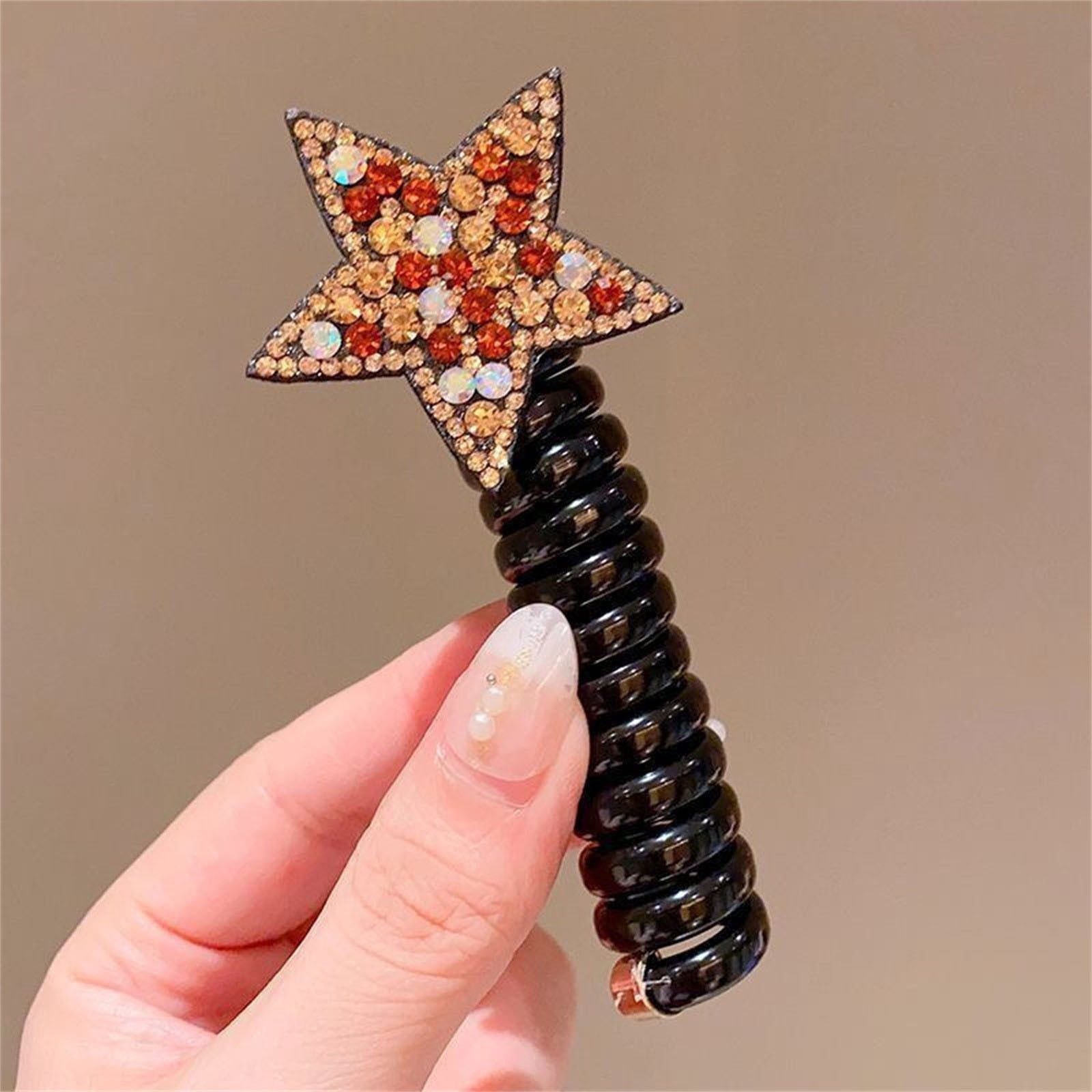 Herrnalise Star Braided Telephone Wire Hair Bands, 2024 New Phone Cord ...