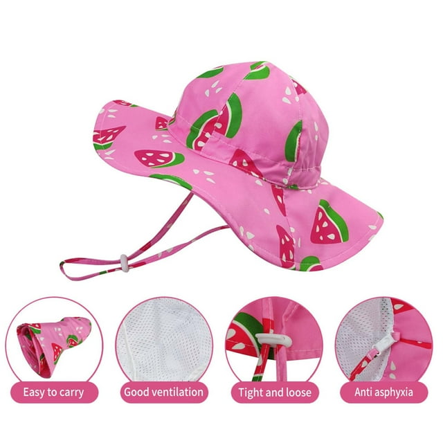 Herrnalise Summer Children's Watermelon Print Sun Protection Hat Bucket ...
