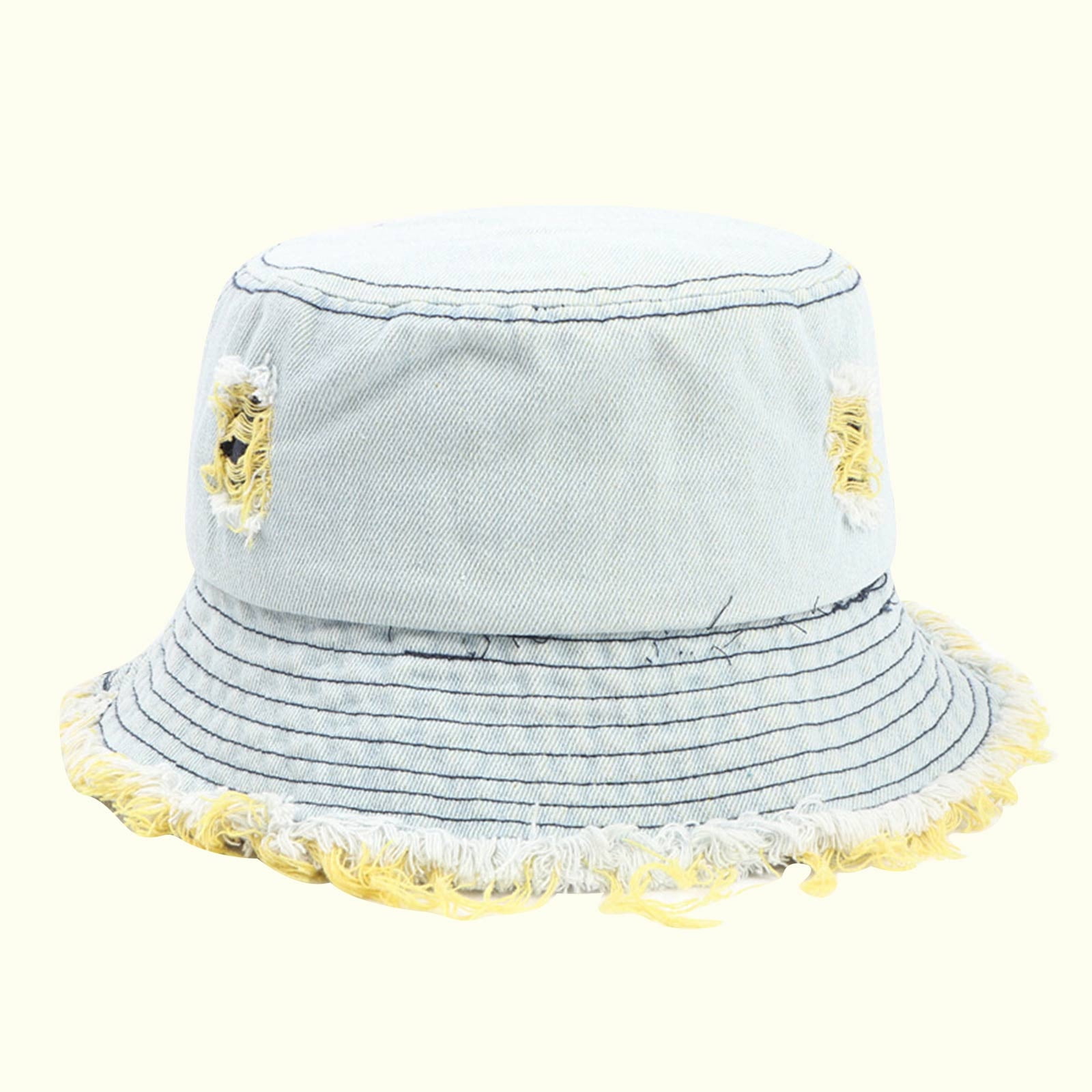 Herrnalise Summer Sun Protection Fashion Retro Denim Outdoor Sun-hat ...