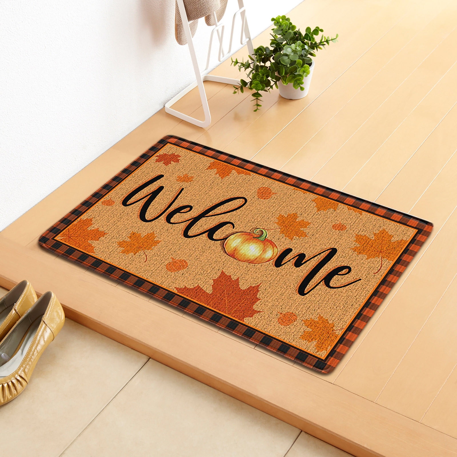 Herrnalise Thanksgiving Welcome Fall Mats for Front Door Outdoor Indoor ...