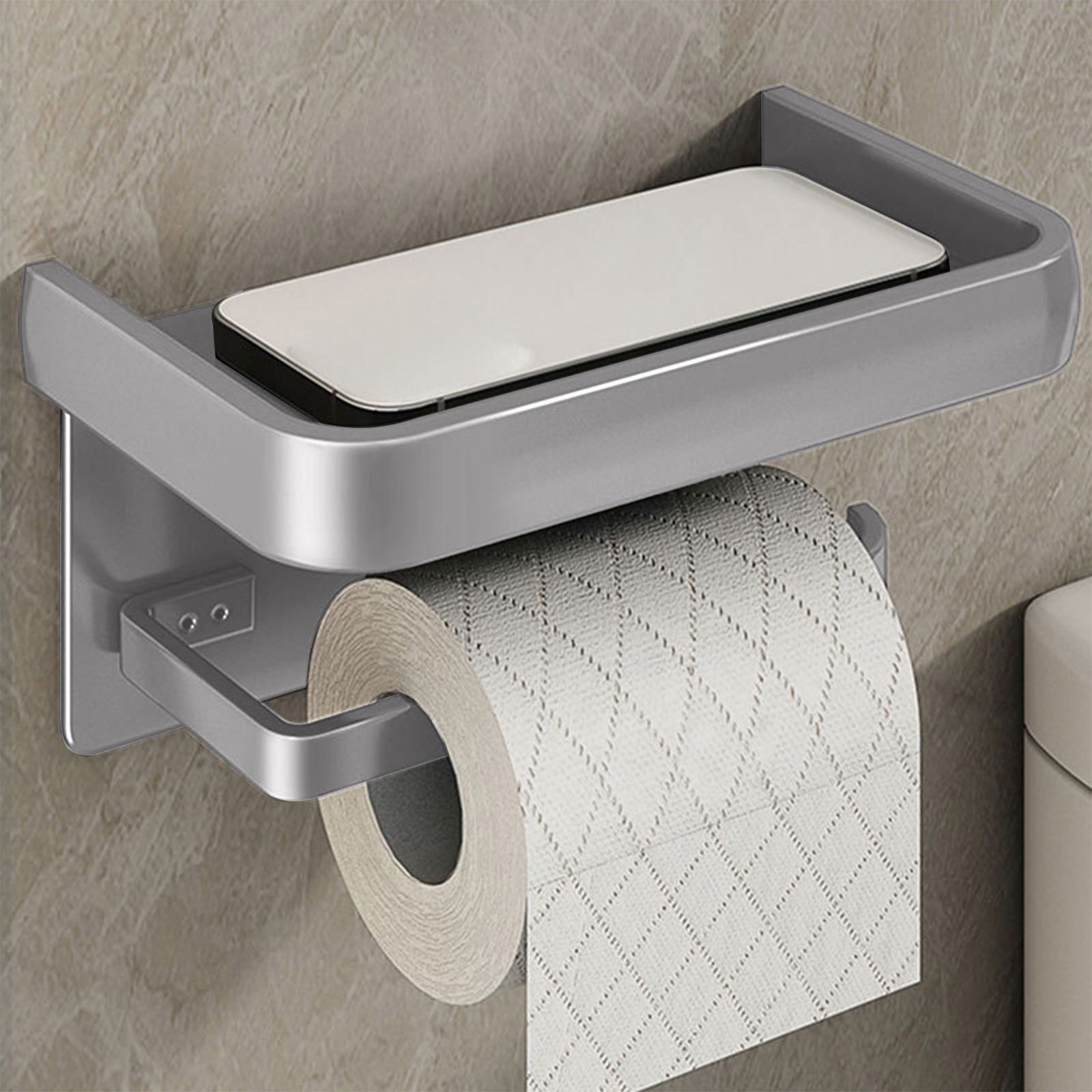 Herrnalise Toilet Paper Holder with Shelf, 304 Stainless Steel Wall ...