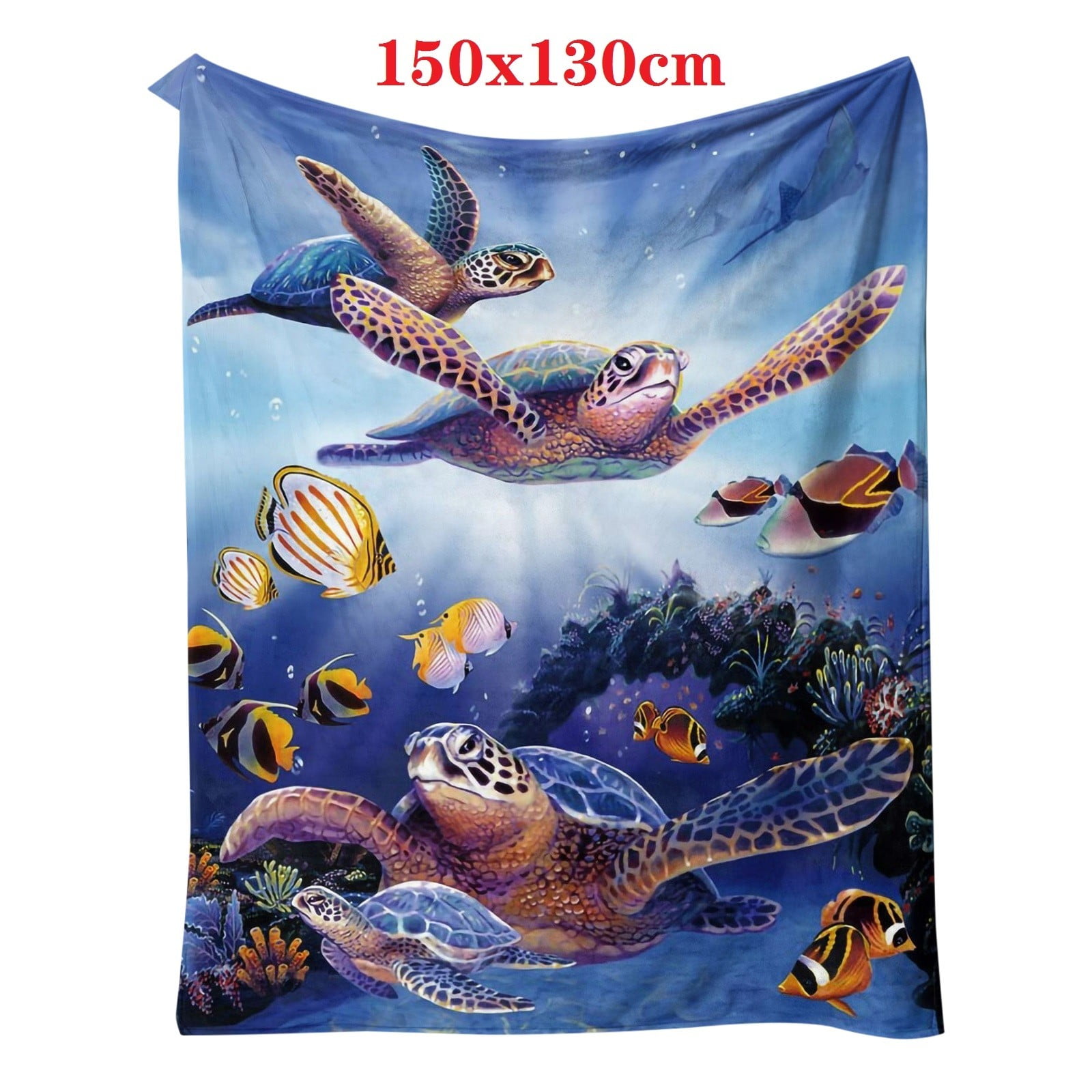 Herrnalise Turtle Blanket Ocean Sea Turtle Throw Blanket Turtle Printed ...