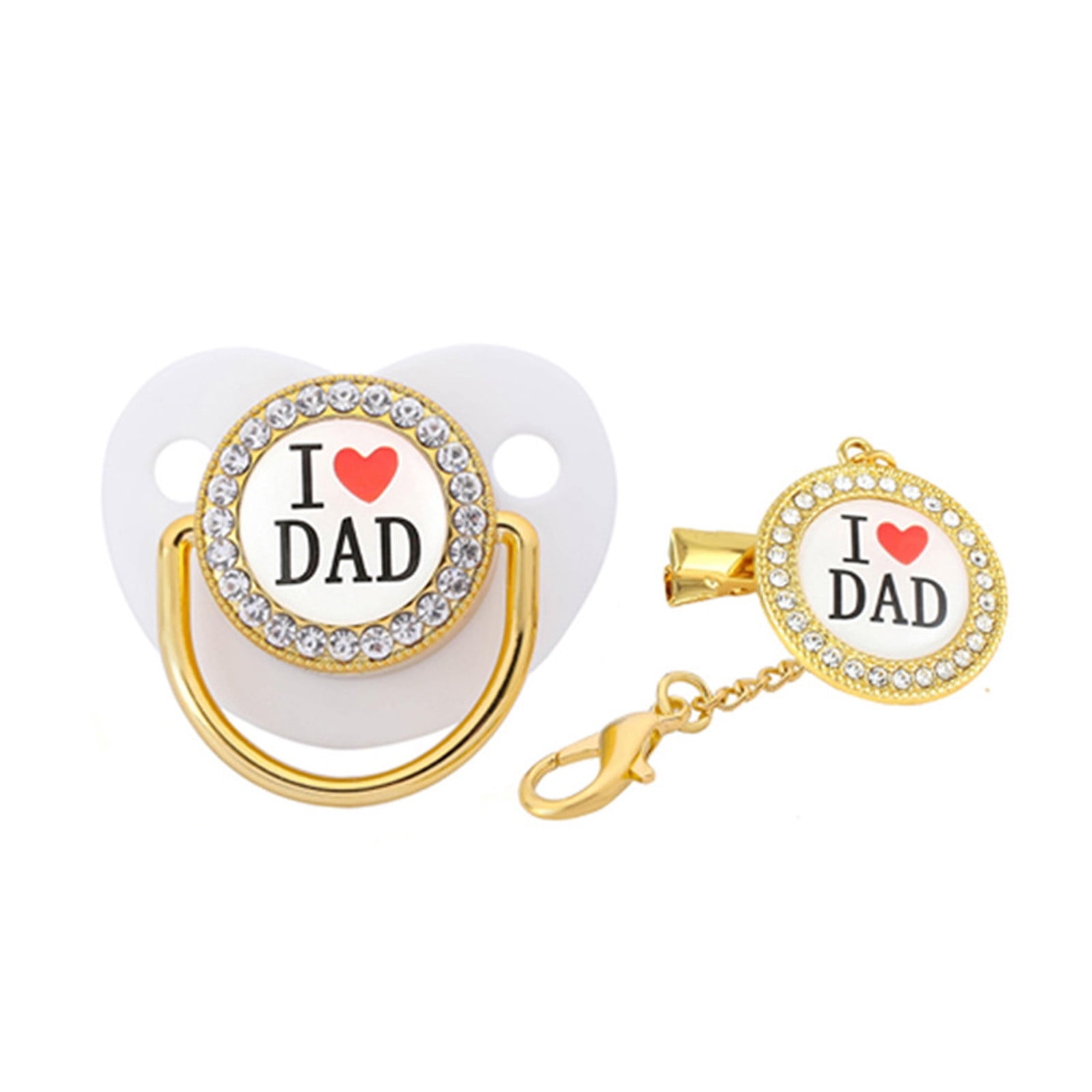 Herrnalise Ultra-Light Silicone Pacifier Baby Pacifier I Love Dad ...