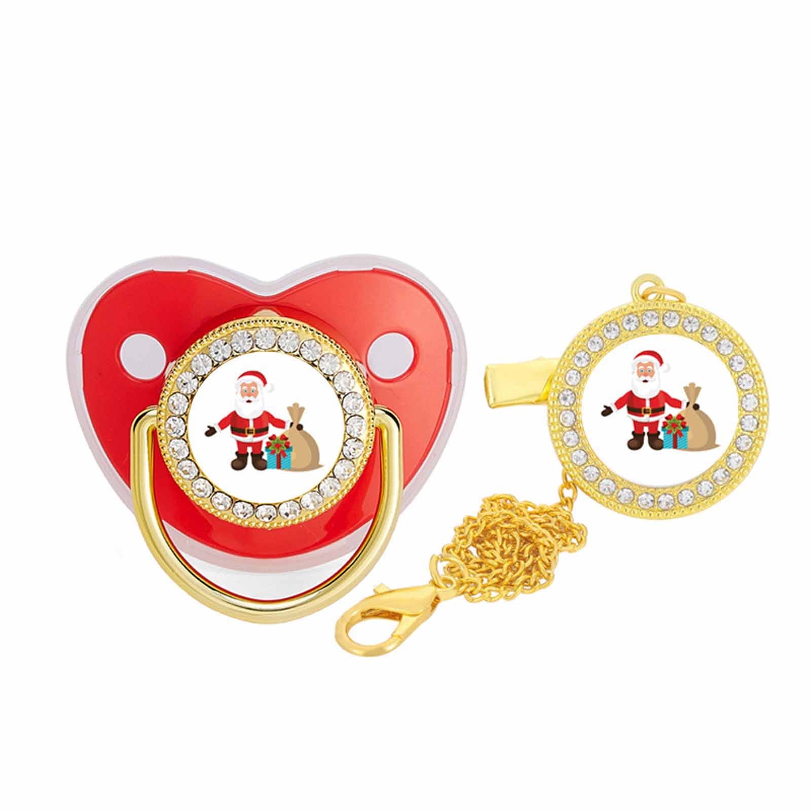 Herrnalise Ultra-Light Silicone Pacifier Christmas Baby Pacifier ...
