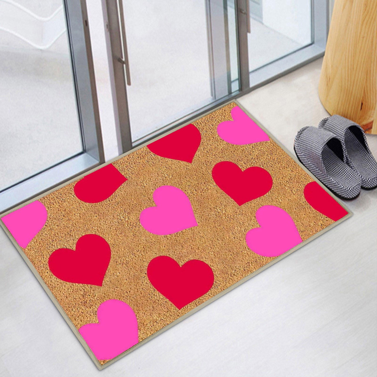 Herrnalise Valentines Door Mat Welcome Doormat LoveHeart Non-Slip ...