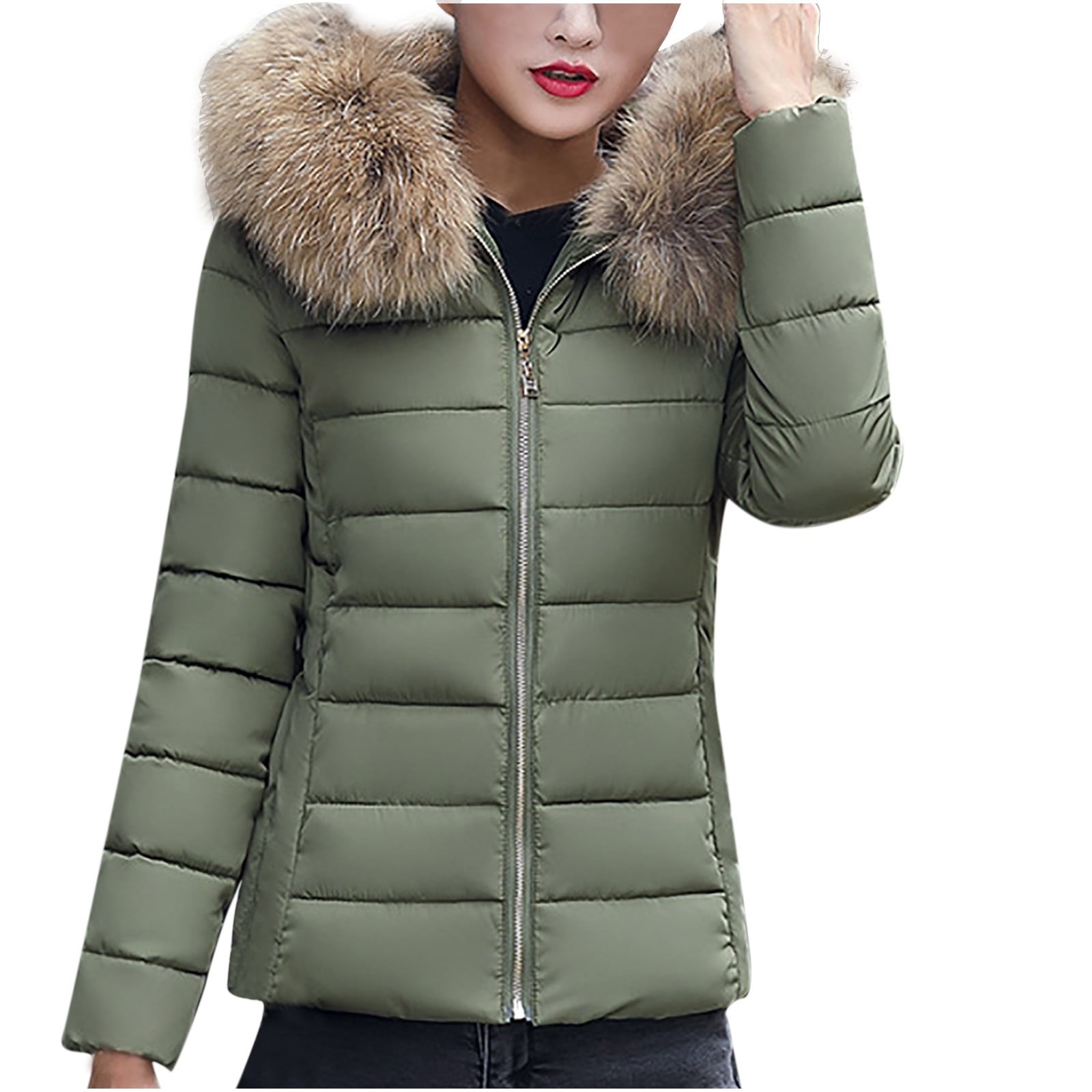 Herrnalise Winter Puffer Coats for Women, Womens Lightweight Puffer Jacket Packable Puffer ...