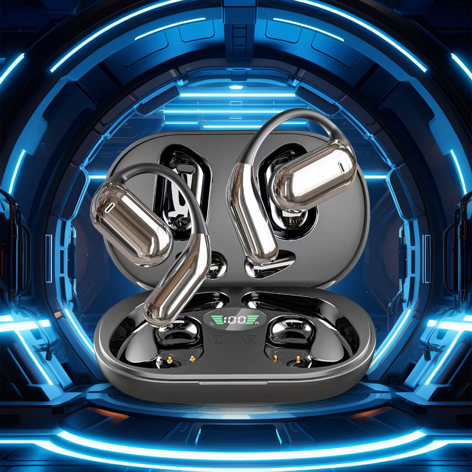 Herrnalise Wireless Earbuds Bluetooth Earbuds Built-in Mic with Ear ...