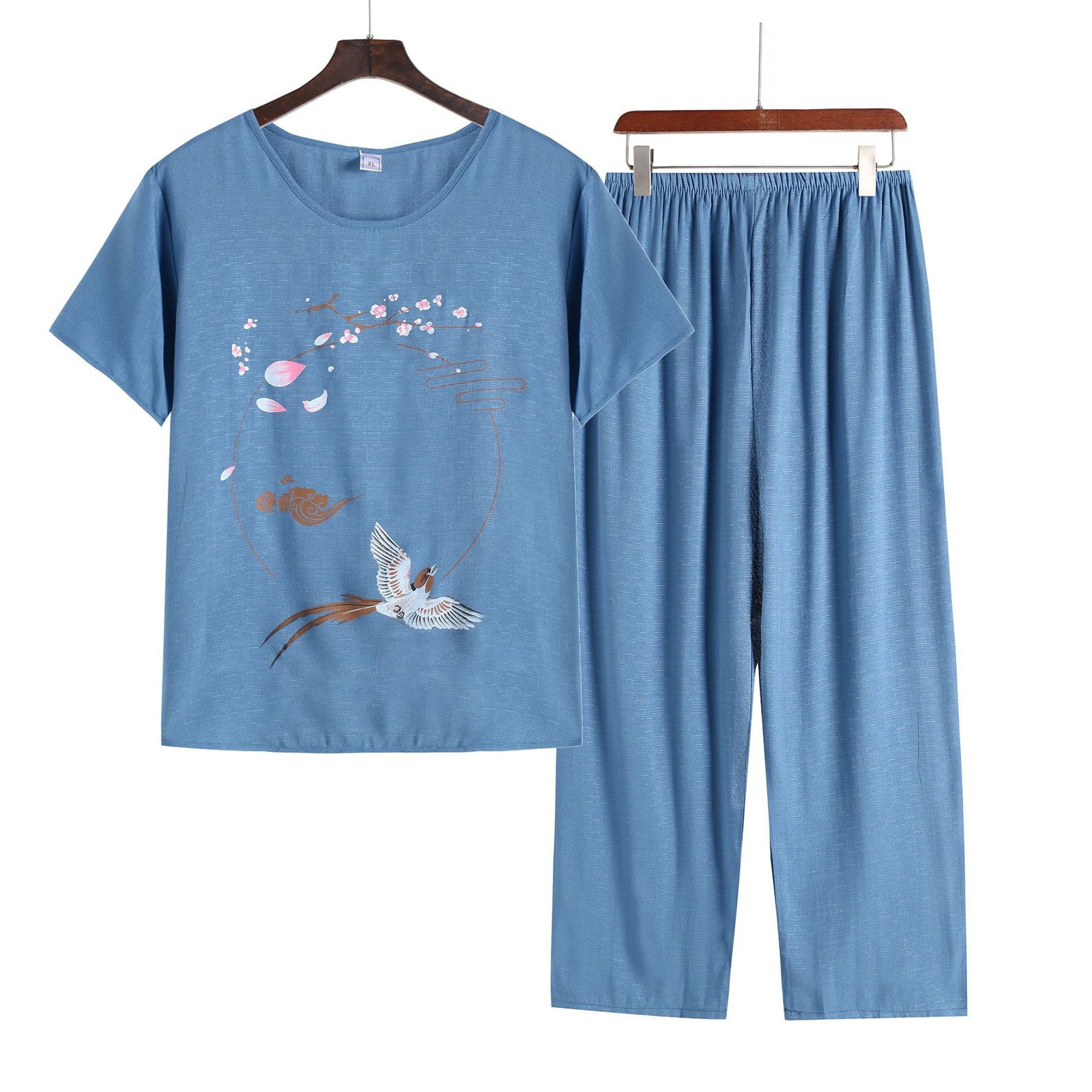 Herrnalise Women's Capri Pajama Sets Plus Size Sleepwear Top with Capri ...