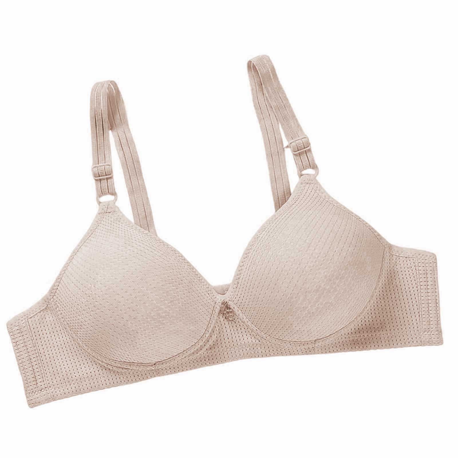 Herrnalise Women's Lace Edge Vertical Stripe Back Bra Padded Bra ...