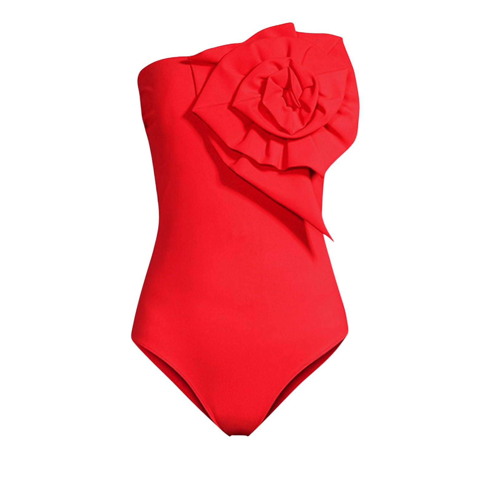 Herrnalise Women's Swimwear & Clothing Floral Print Ruffled V-neck 2 ...
