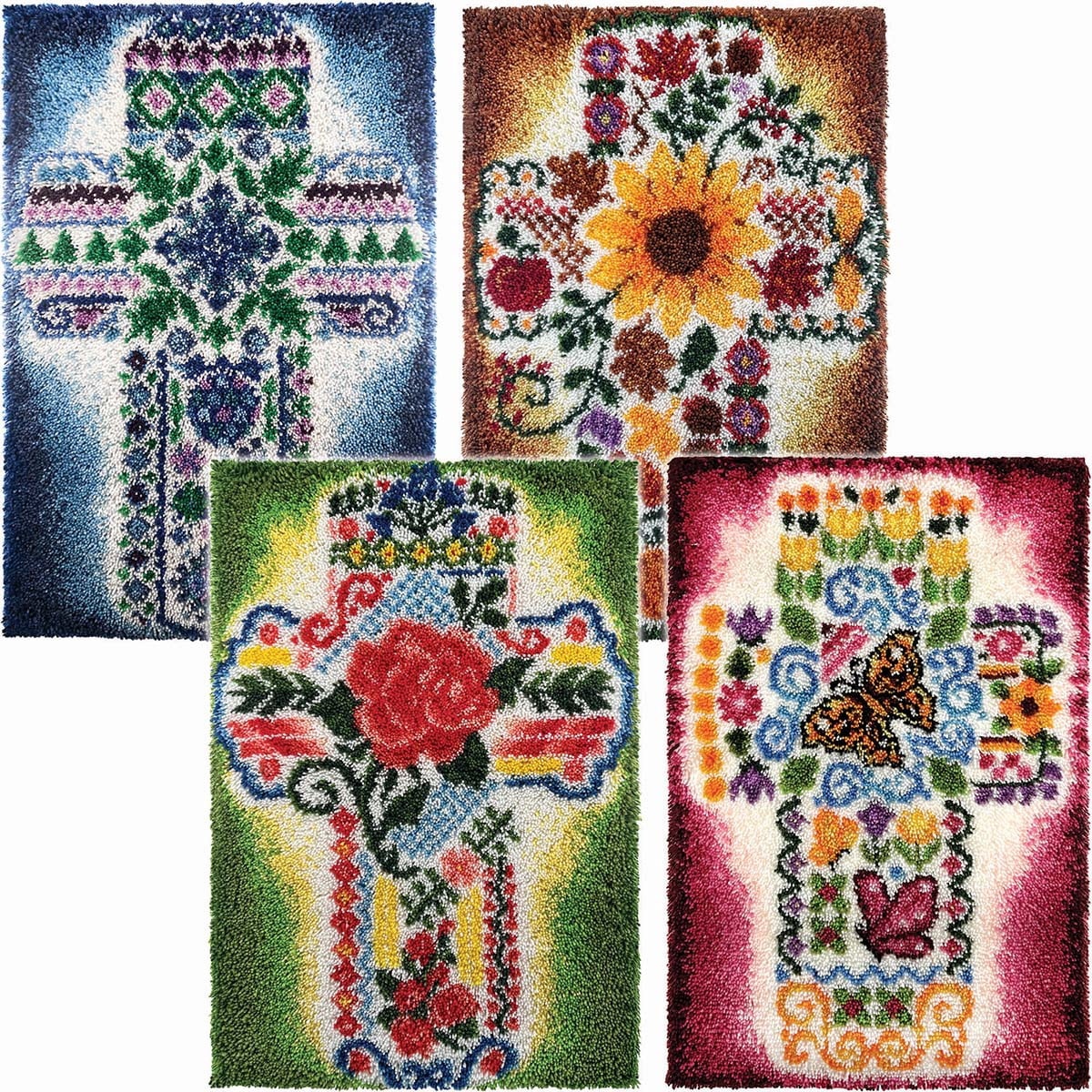 Herrschners® All Seasons Cross, Set of 4 Latch Hook Kit - Walmart.com