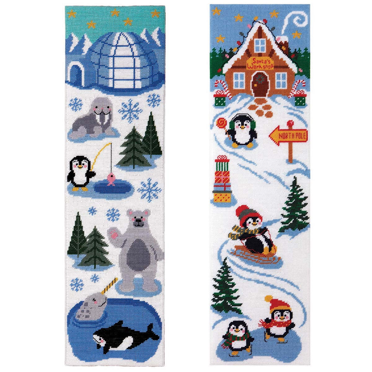 Herrschners® Arctic Animals & North Pole Penguins Set Plastic Canvas ...