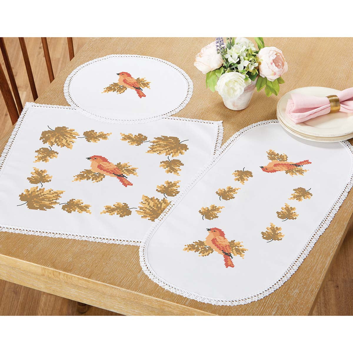 Herrschners® Autumn Flutter Set Stamped Cross-Stitch - Walmart.com
