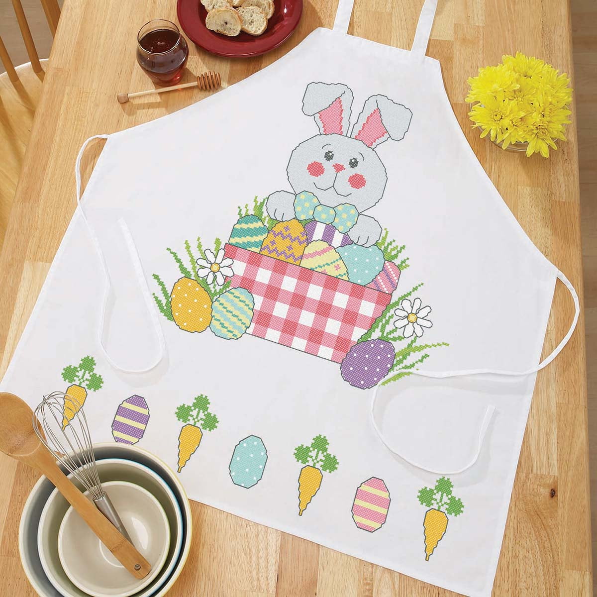 Herrschners® Easter Bunny Apron Stamped Cross-Stitch - Walmart.com