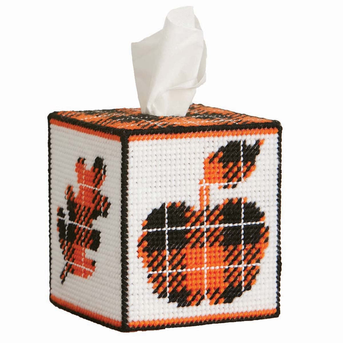 Herrschners® Fall Gingham Tissue Box Plastic Canvas Kit - Walmart.com