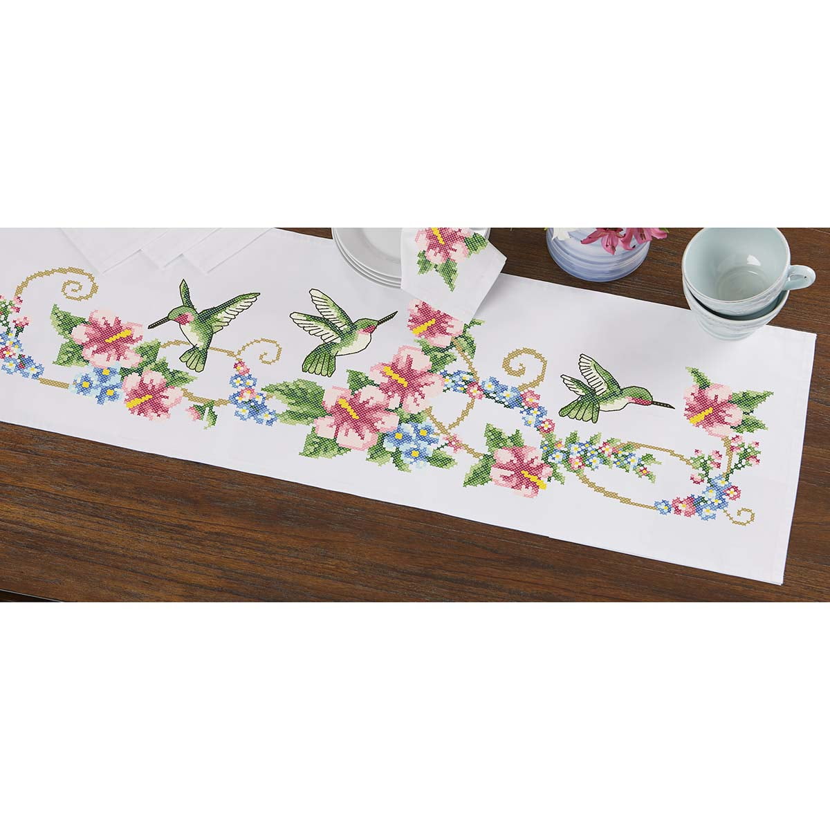 Herrschners® Hummingbird Table Runner Stamped Cross-Stitch - Walmart.com