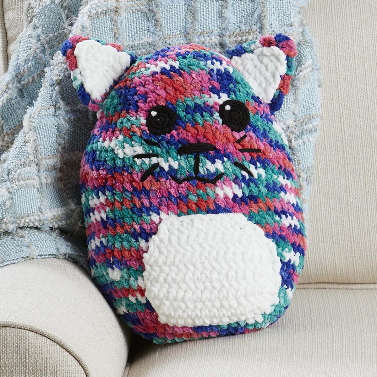 Herrschners® Kaleido Kitty Snuggly Sidekick Crochet Yarn Kit - Walmart.com