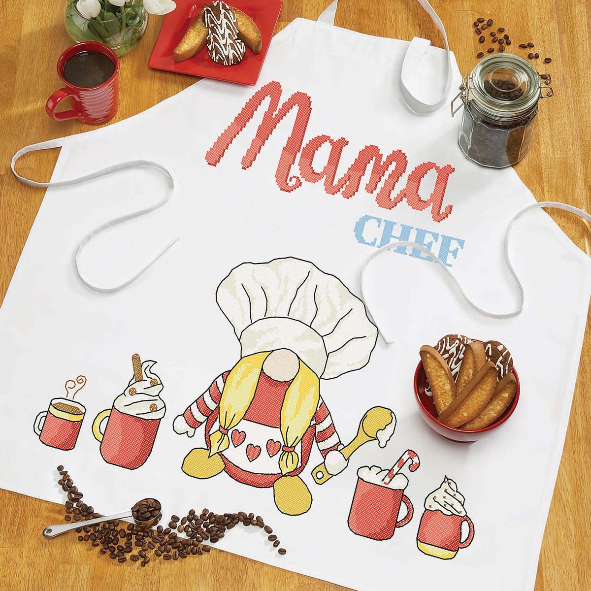 Herrschners® Mama Chef Apron Stamped Cross-Stitch - Walmart.com