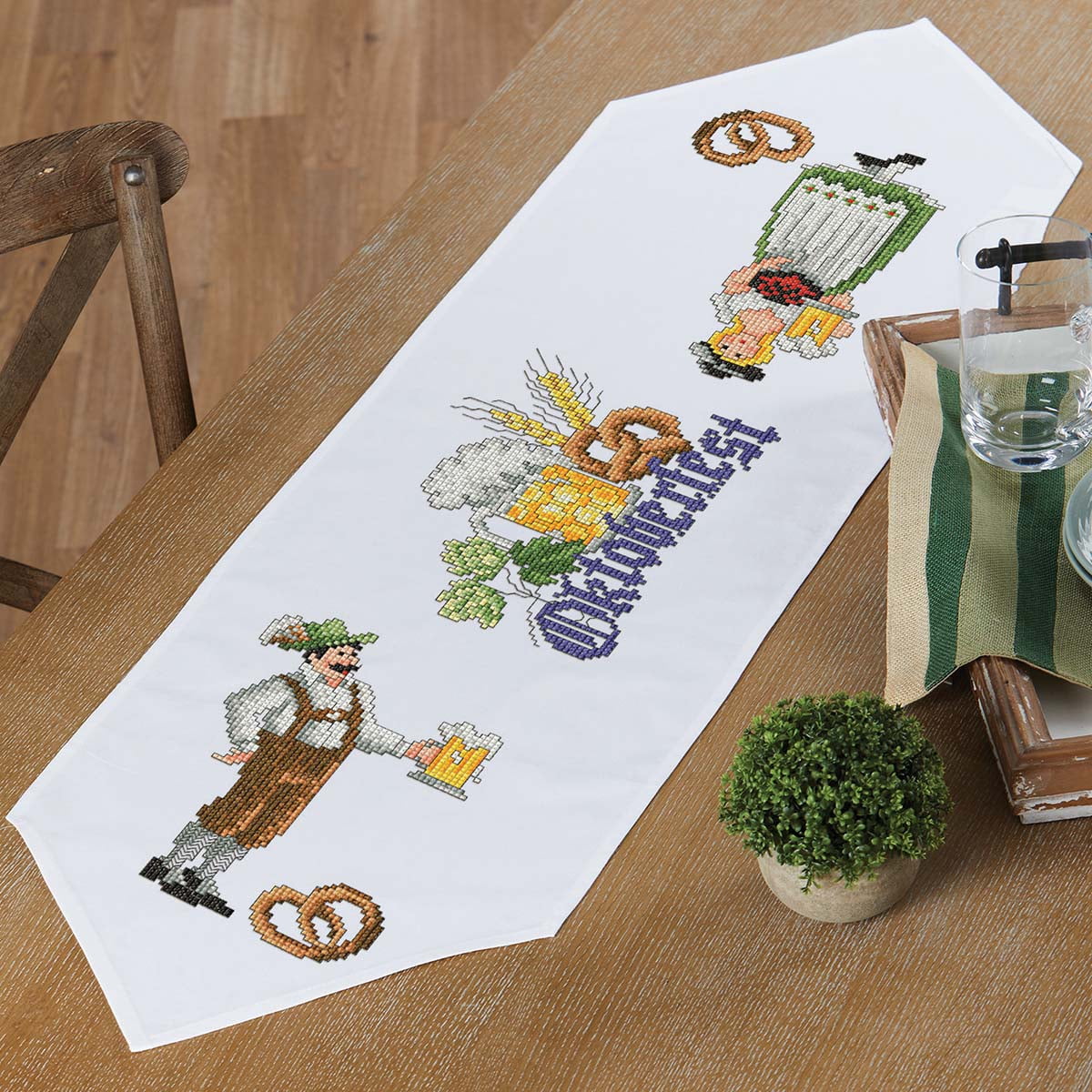 Herrschners® Oktoberfest Table Runner Stamped Cross-Stitch Kit ...