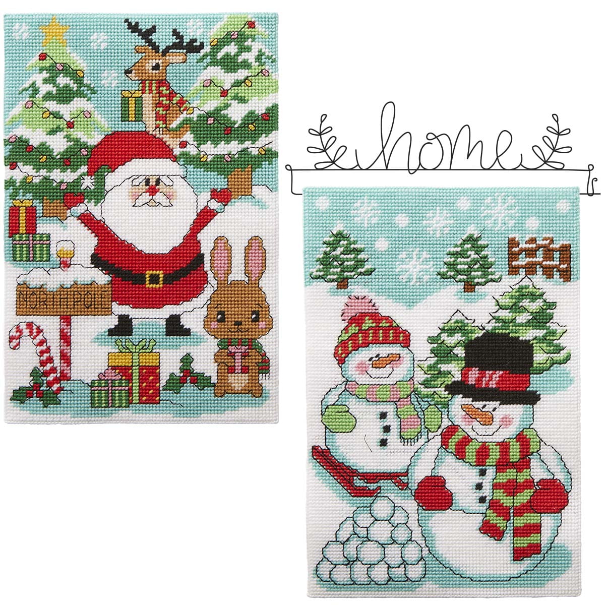 Herrschners® Snowy Days/North Pole Visit Set Plastic Canvas Kit ...