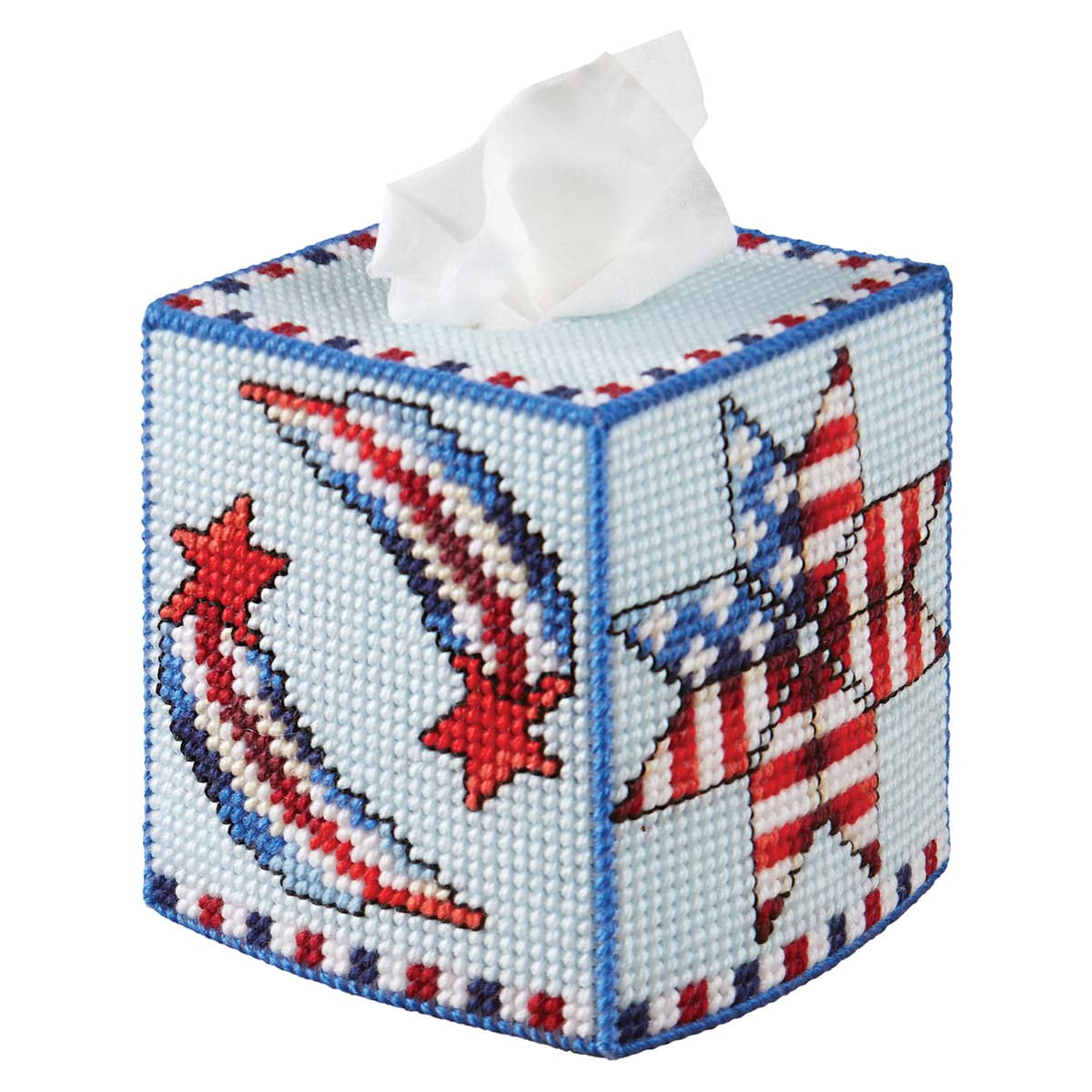 Herrschners® Stars & Stripes Tissue Box Plastic Canvas Kit - Walmart.com
