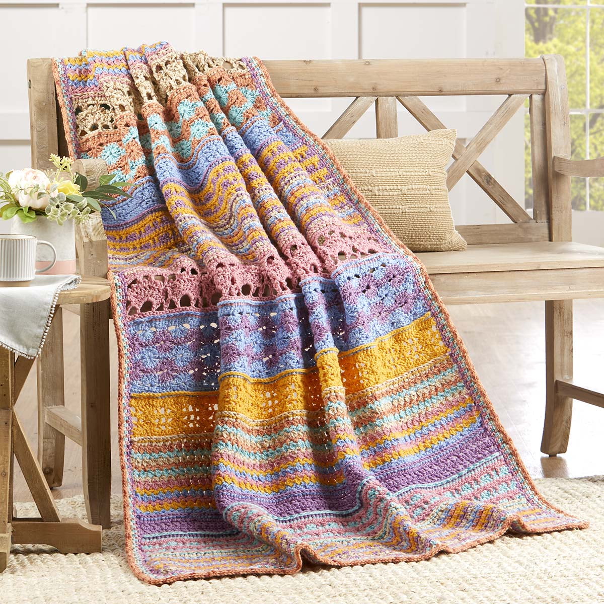 Herrschners® Stitch Symphony Afghan Crochet Kit - Walmart.com