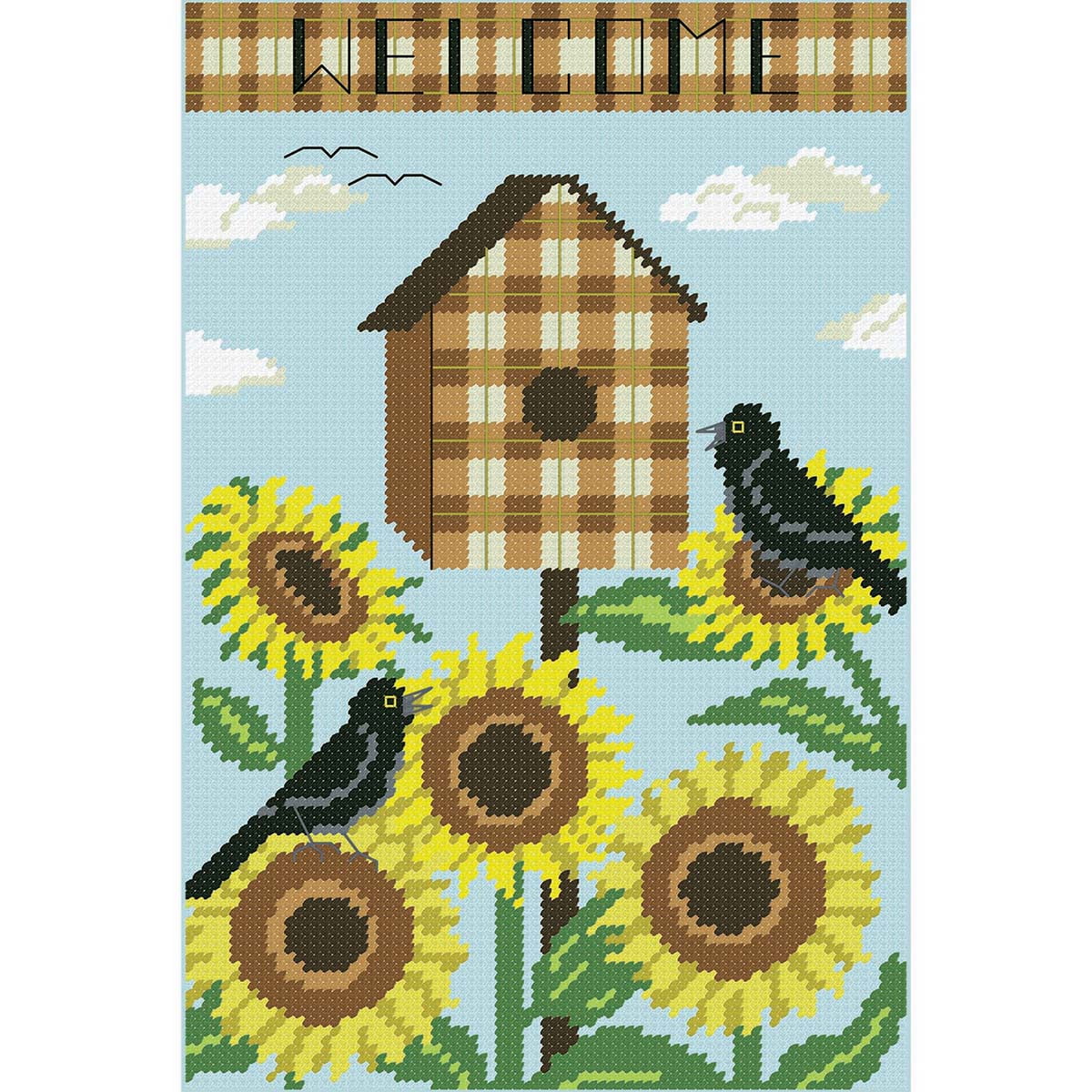 Herrschners® Sunflower Retreat Porch Flag - September Plastic Canvas ...