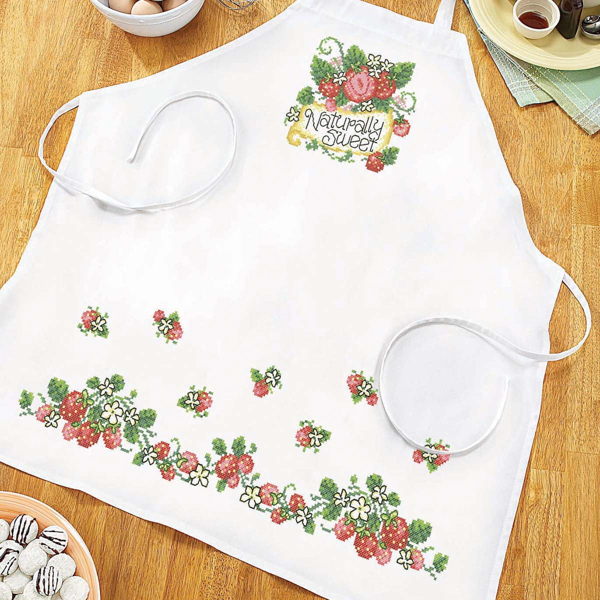 Herrschners® Sweet Berry Apron Stamped Cross-Stitch - Walmart.com