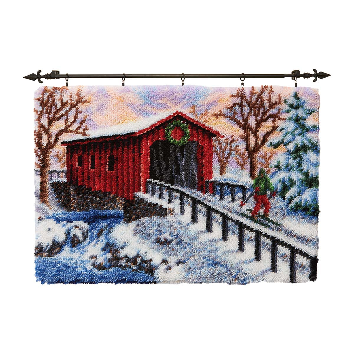 Herrschners® Winter Covered Bridge Kit & Hanger Latch Hook Kit ...