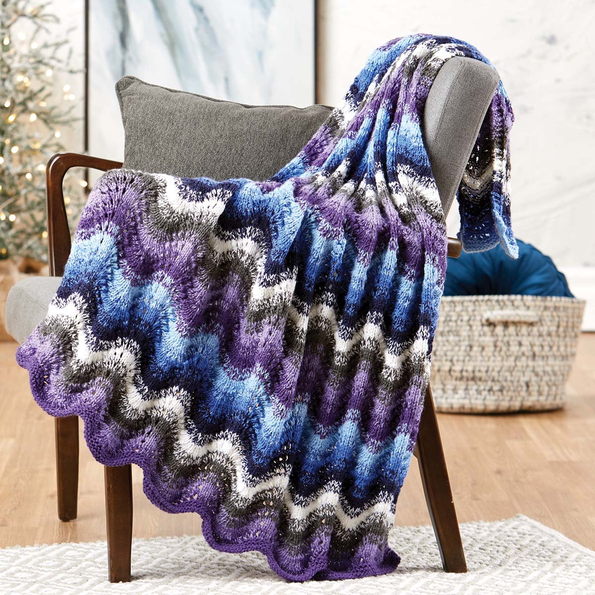 Herrschners® Winter Serenity Afghan Knit Kit - Walmart.com