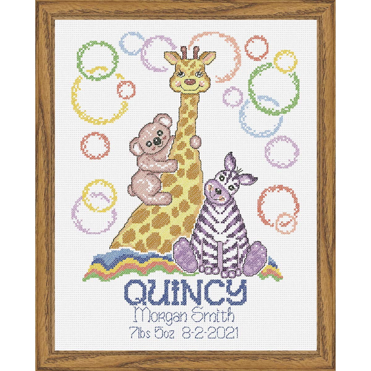 Herrschners Zoo Stack Birth Record Counted Cross-Stitch Kit - Walmart.com