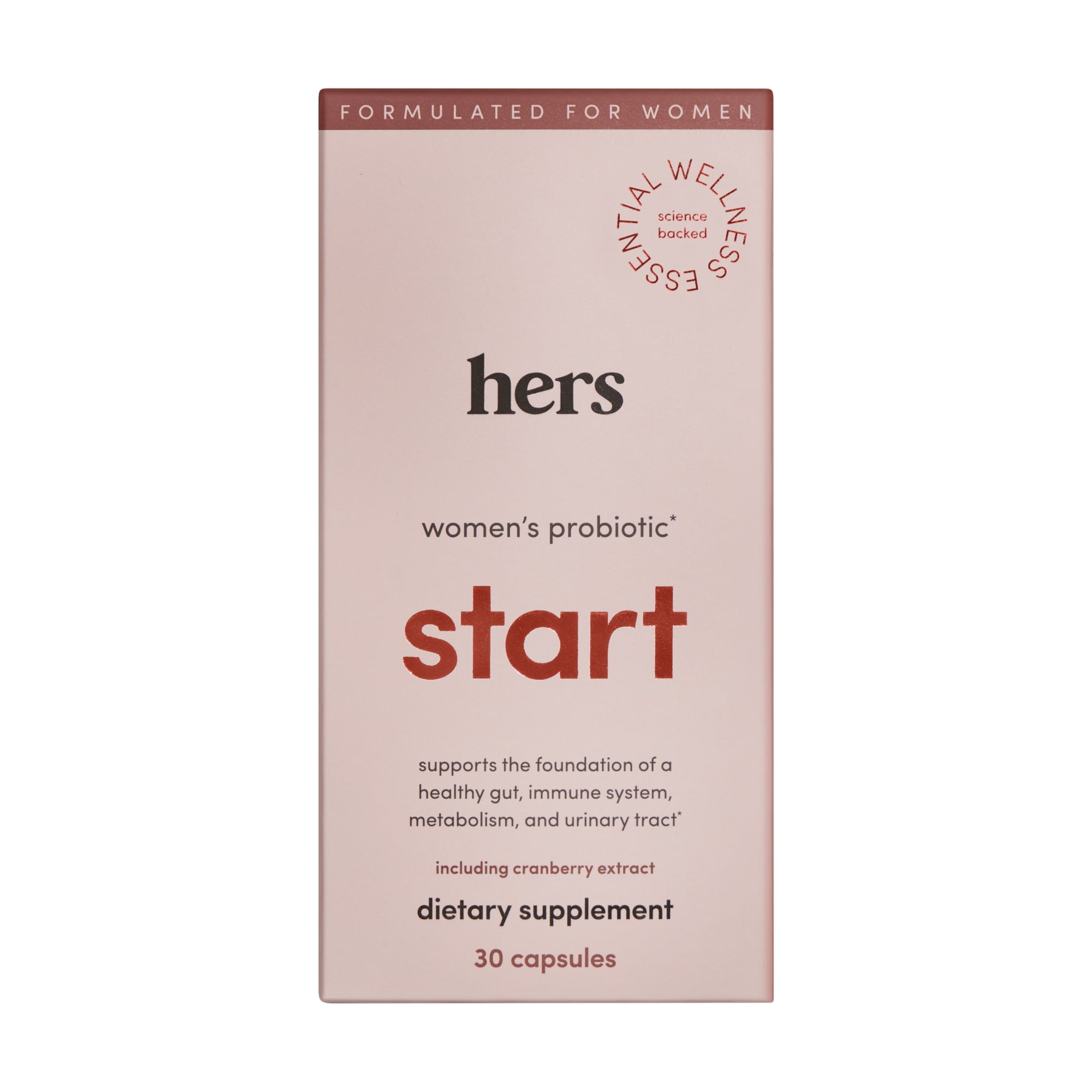 hers Probiotic Supplement for Women, Cranberry Extract, Gut, Immune ...