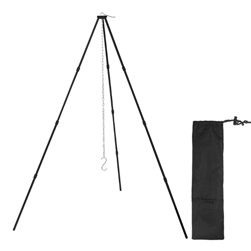 Hersfrd Camping Bonfire Tripod Triangle Support Portable Detachable ...