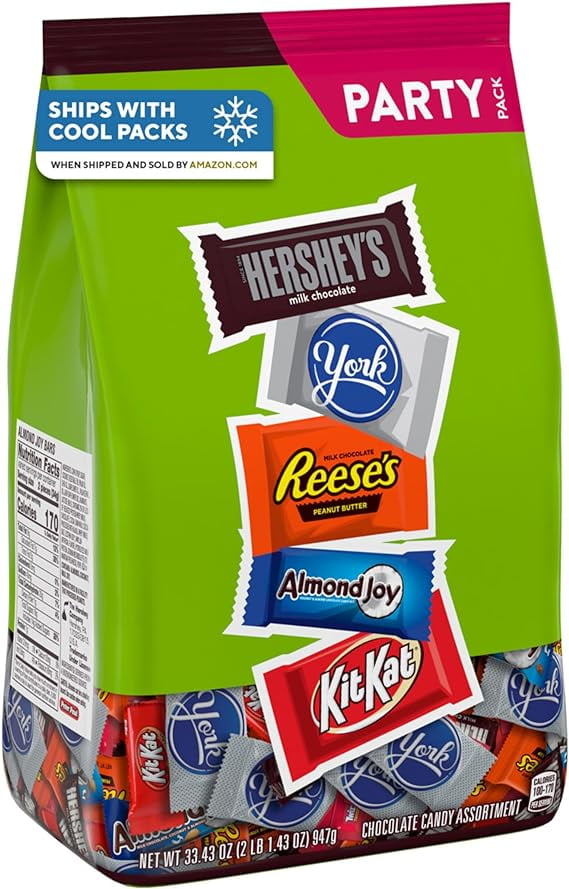 Hershey Assorted Chocolate Flavored Snack Size, Candy Party Pack, 33.43 oz - Walmart.com