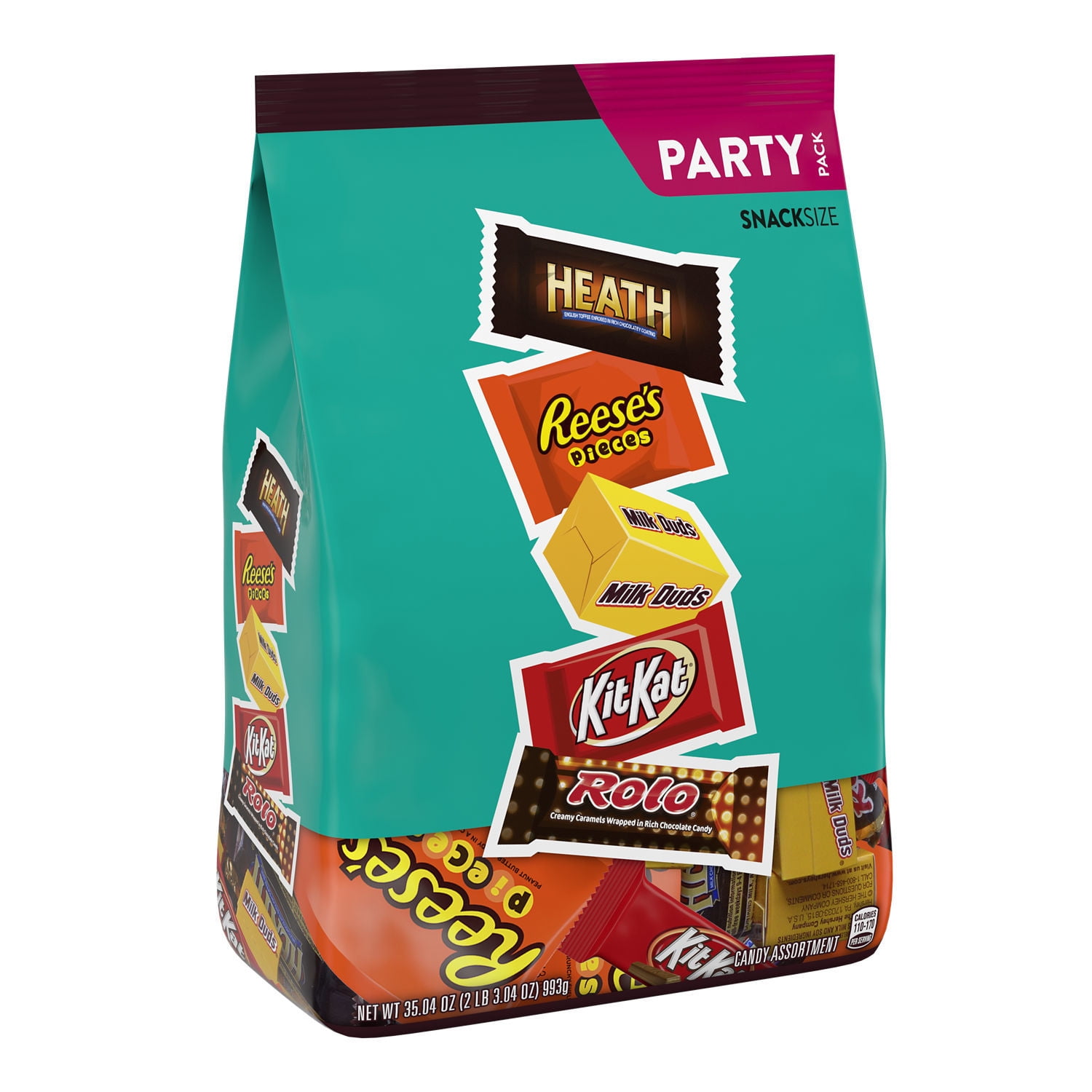 Hershey Assorted Flavored Snack Size Candy, Party Pack 35.04 oz ...