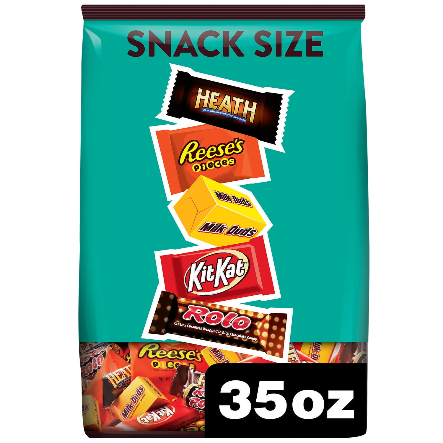 Hershey Assorted Flavored Snack Size Candy, Party Pack 35.04 oz ...